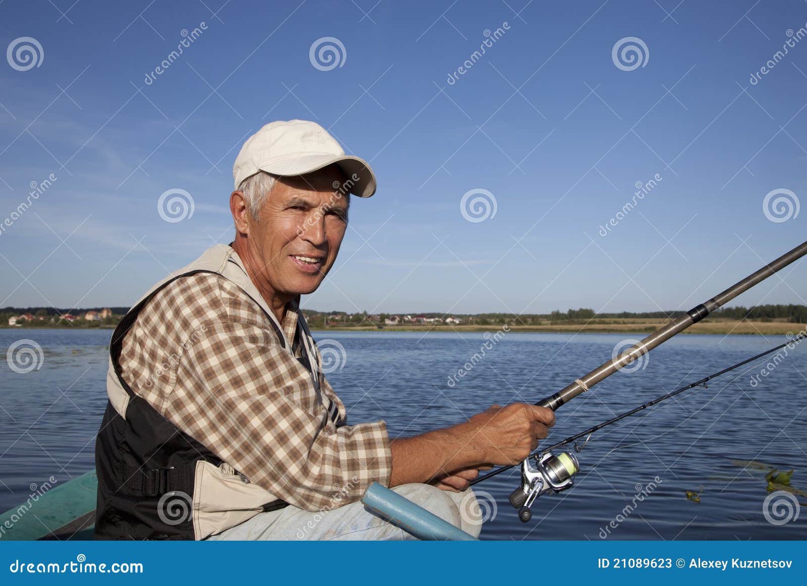 Portrait des Fischers stockbild. Bild von bandspule, person - 21089623