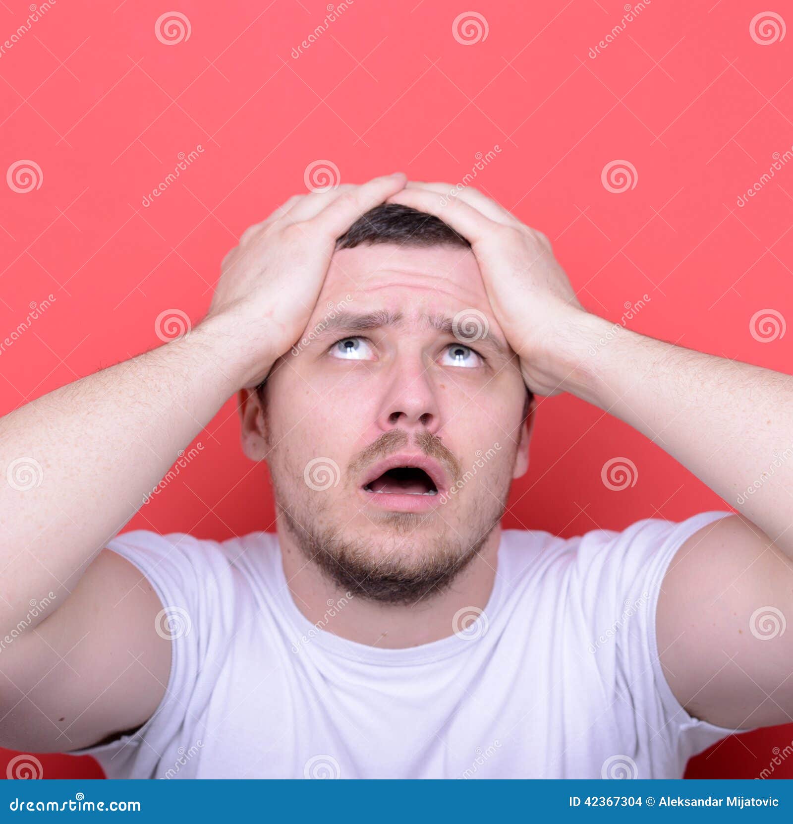 Portrait of desperate man stock photo. Image of attractive - 42367304