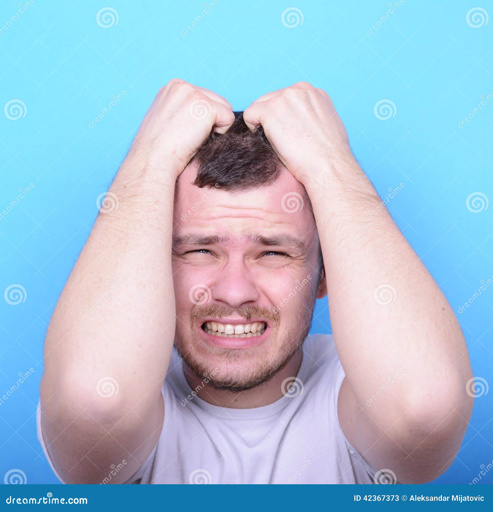 Portrait of desperate man stock image. Image of humor - 42367373