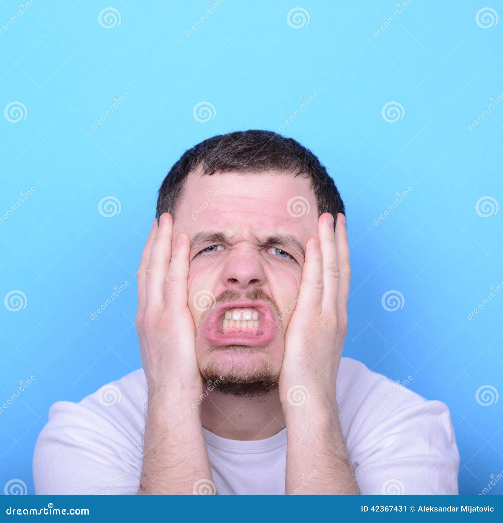 Portrait of desperate man stock image. Image of male - 42367431