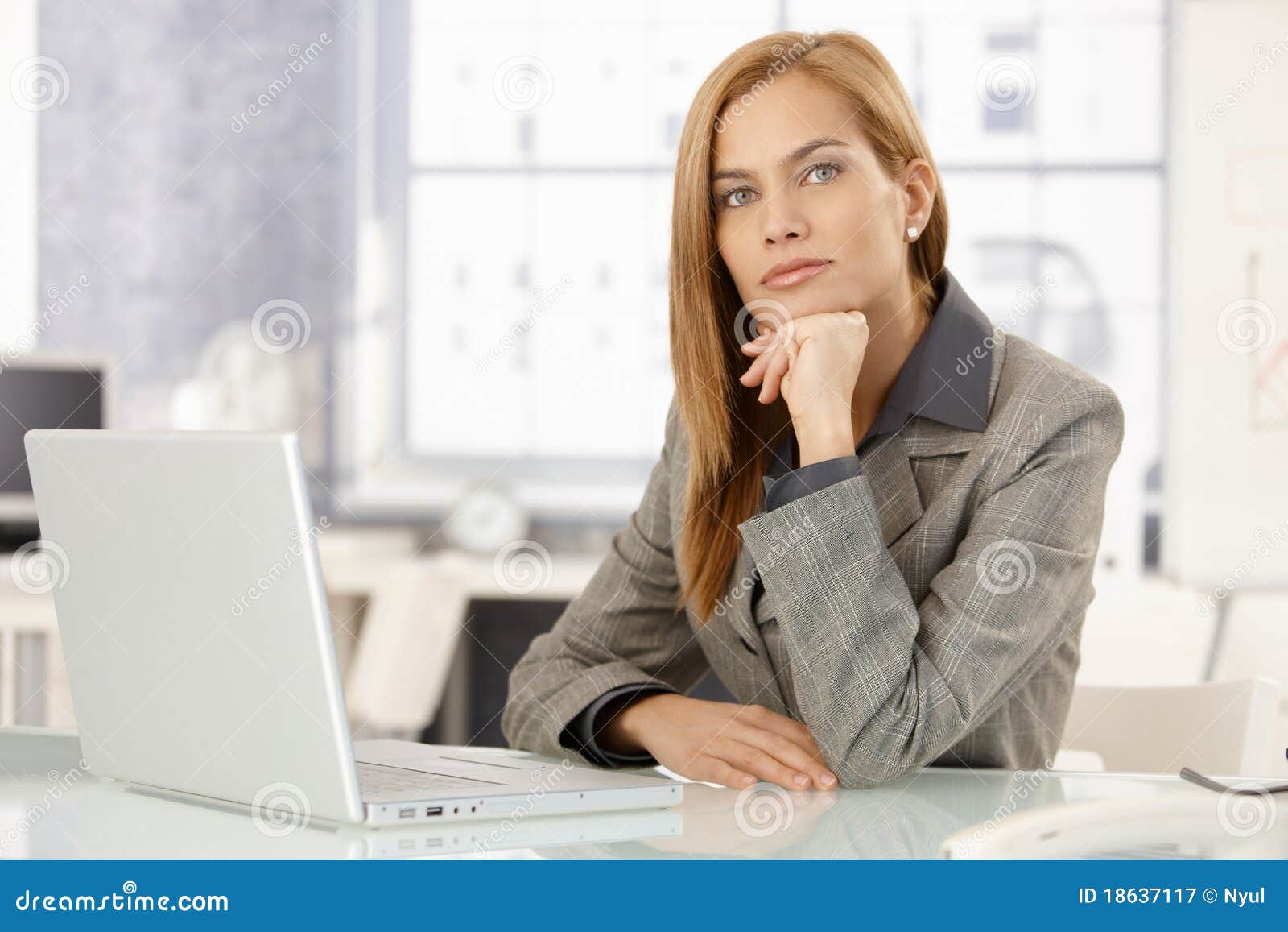 Determined Businesswoman Feel Motivated Win Deal, Achieve Success ...