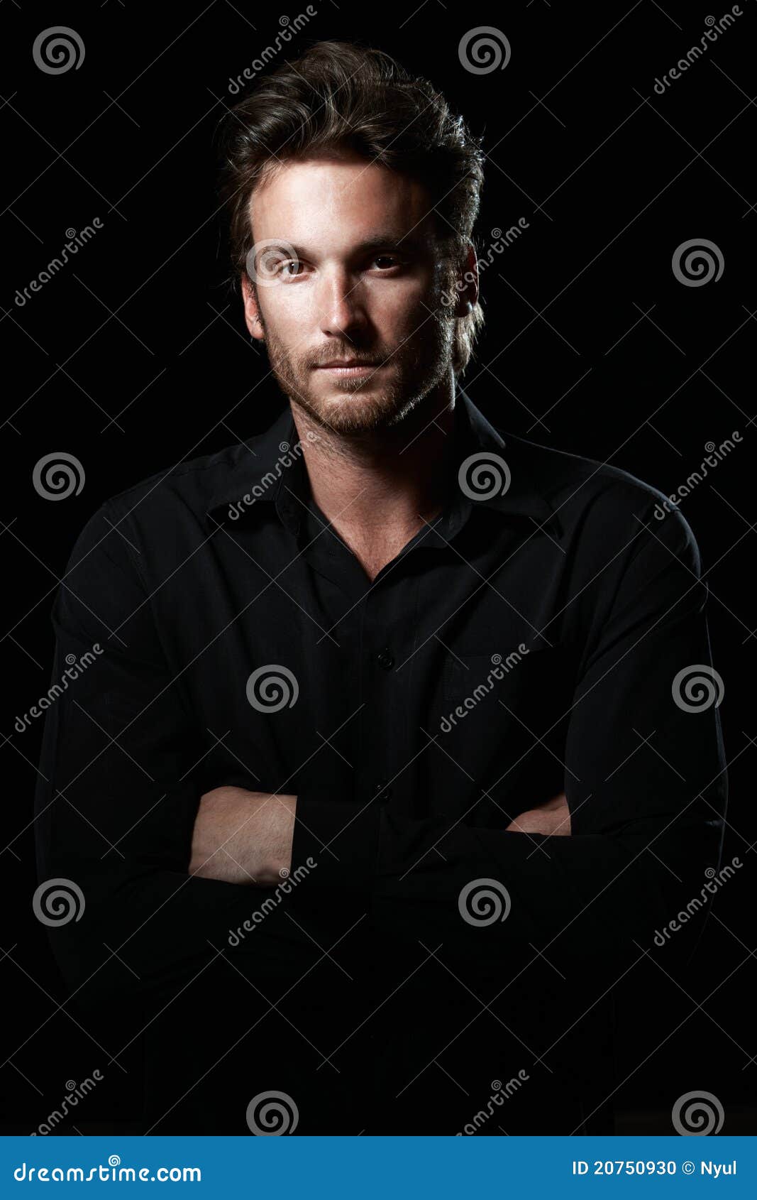 Portrait of Determined Goodlooking Man Stock Photo - Image of clothing ...