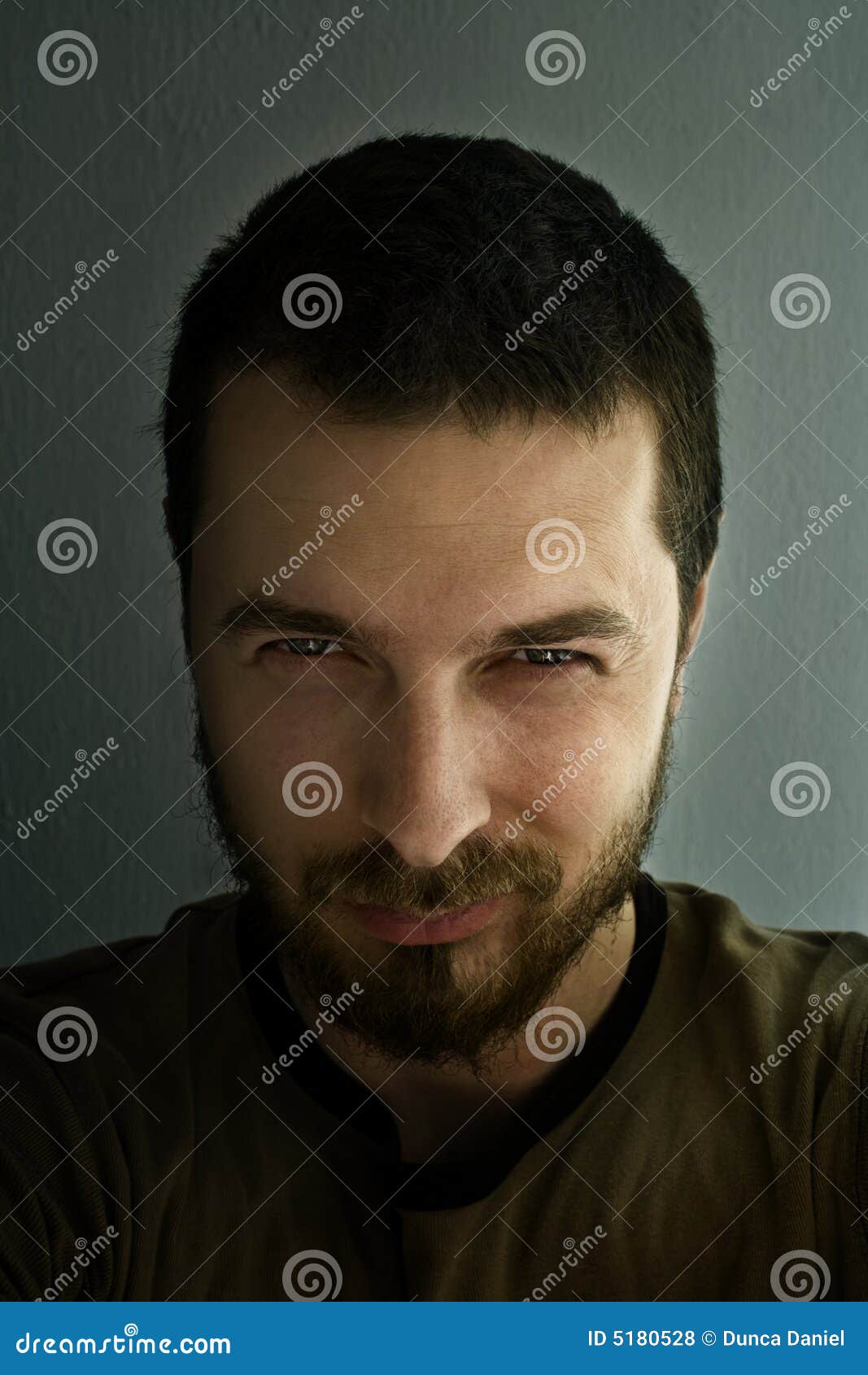 Portrait of Diabolic Looking Man Stock Photo - Image of male, malice ...