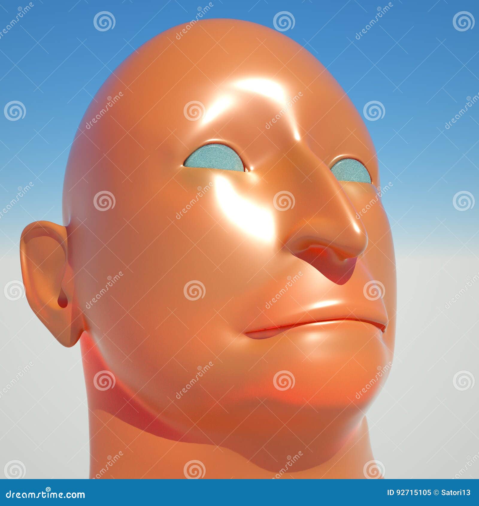 Portrait of Dictator 3d Rendering Stock Illustration - Illustration of ...