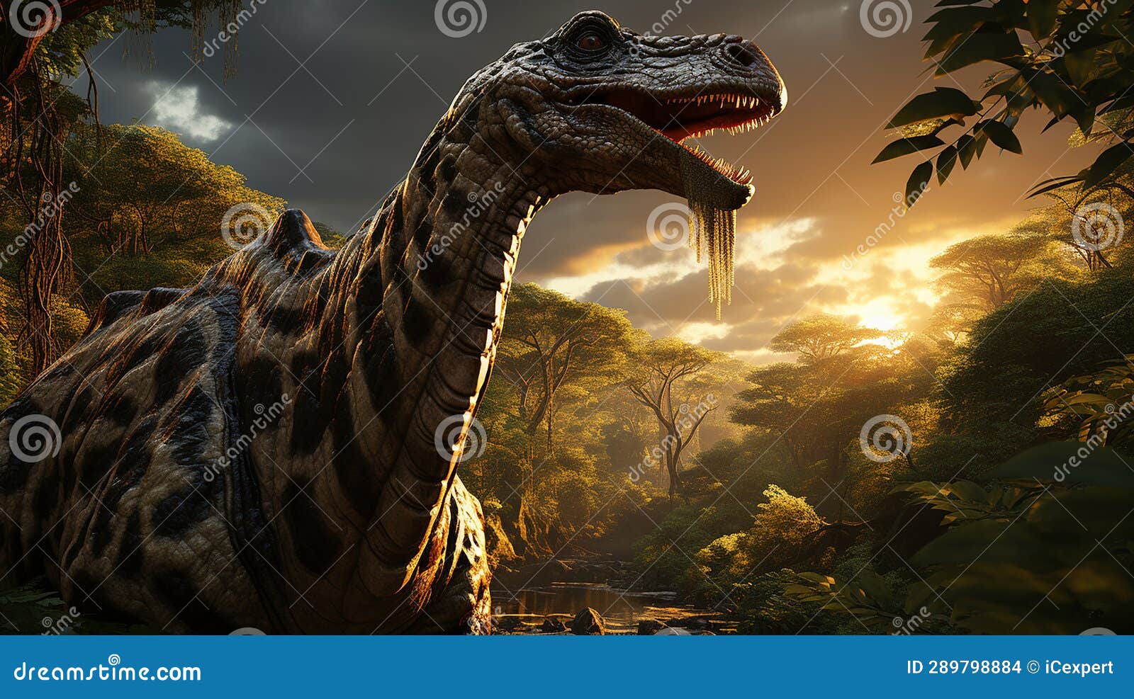 Portrait of a dinosaur stock illustration. Illustration of predator ...