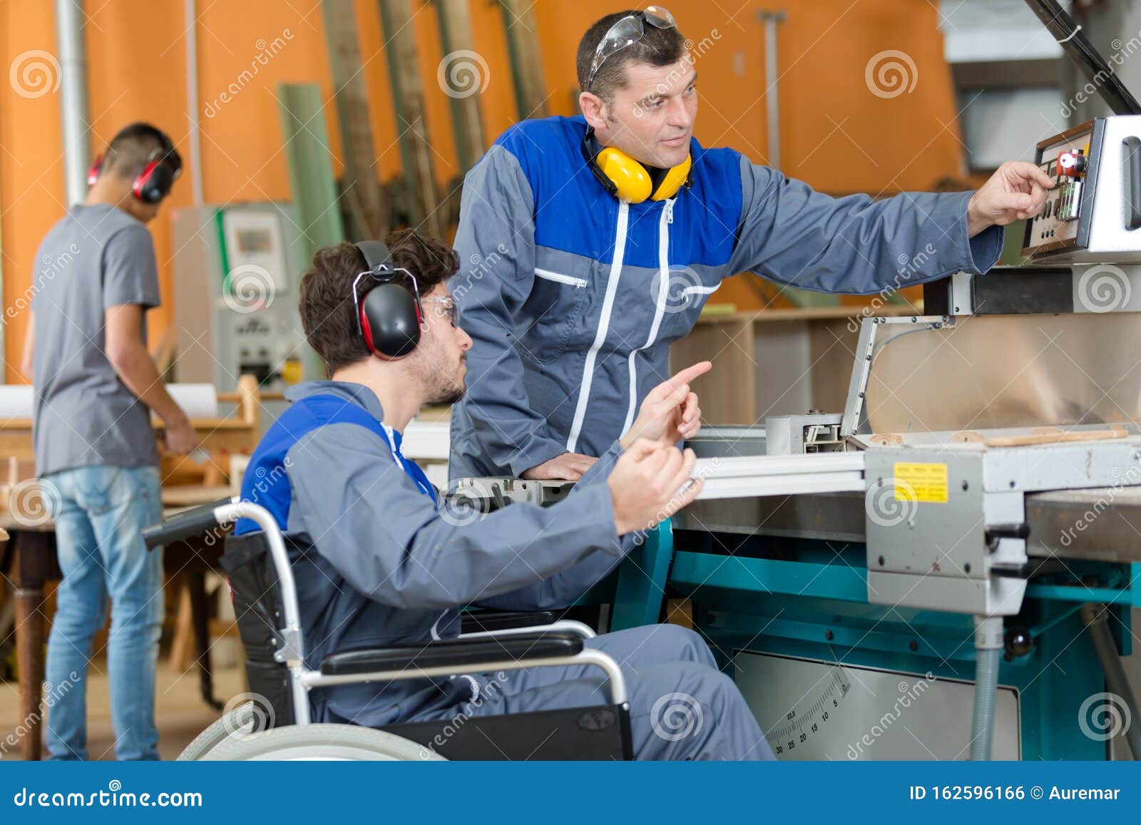 Portrait Disabled Worker in Factory Stock Photo - Image of tool ...