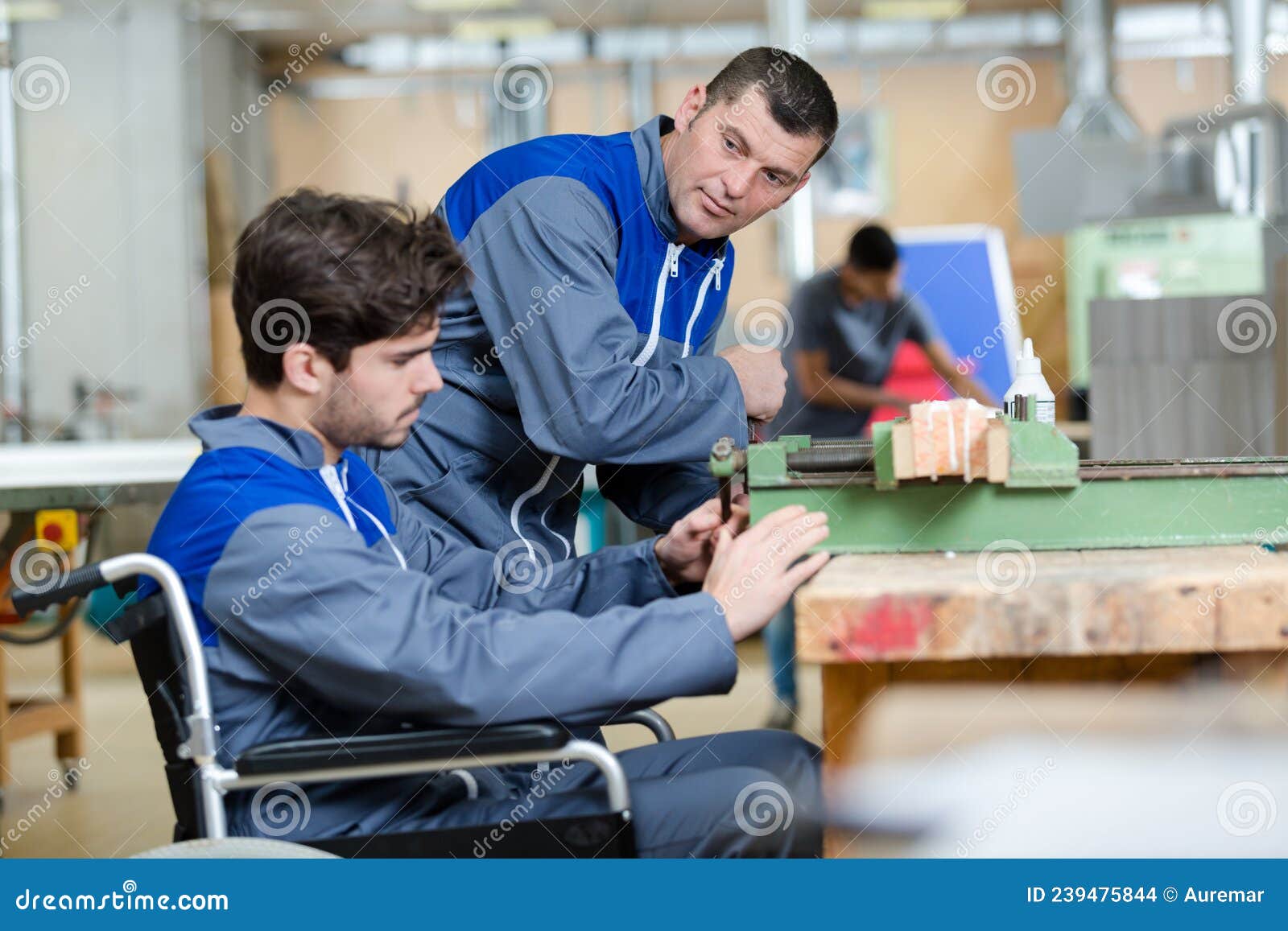 Portrait Disabled Worker in Factory Stock Photo - Image of ...