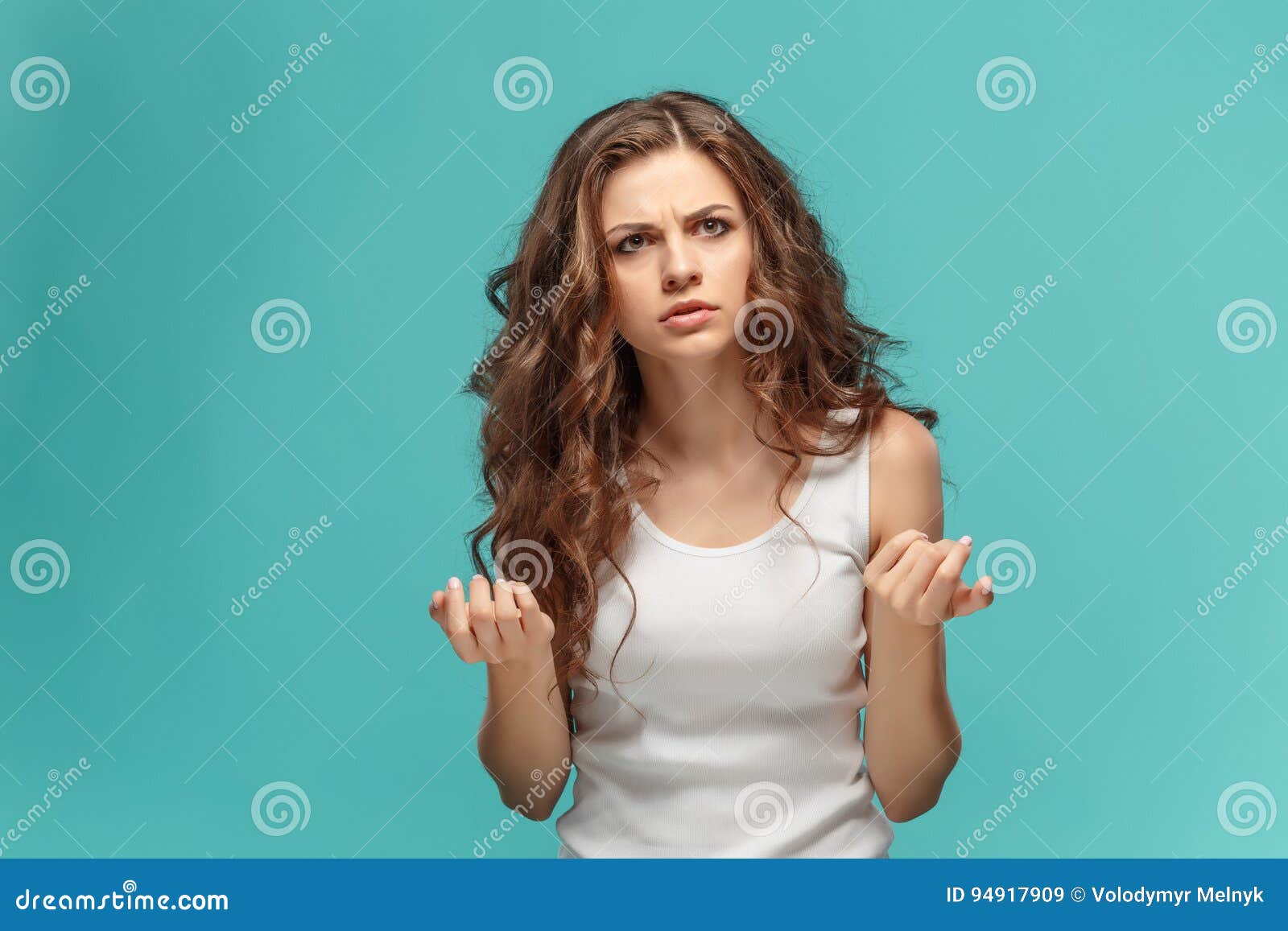 The Portrait of Disaffected Woman Stock Image - Image of head, concept ...