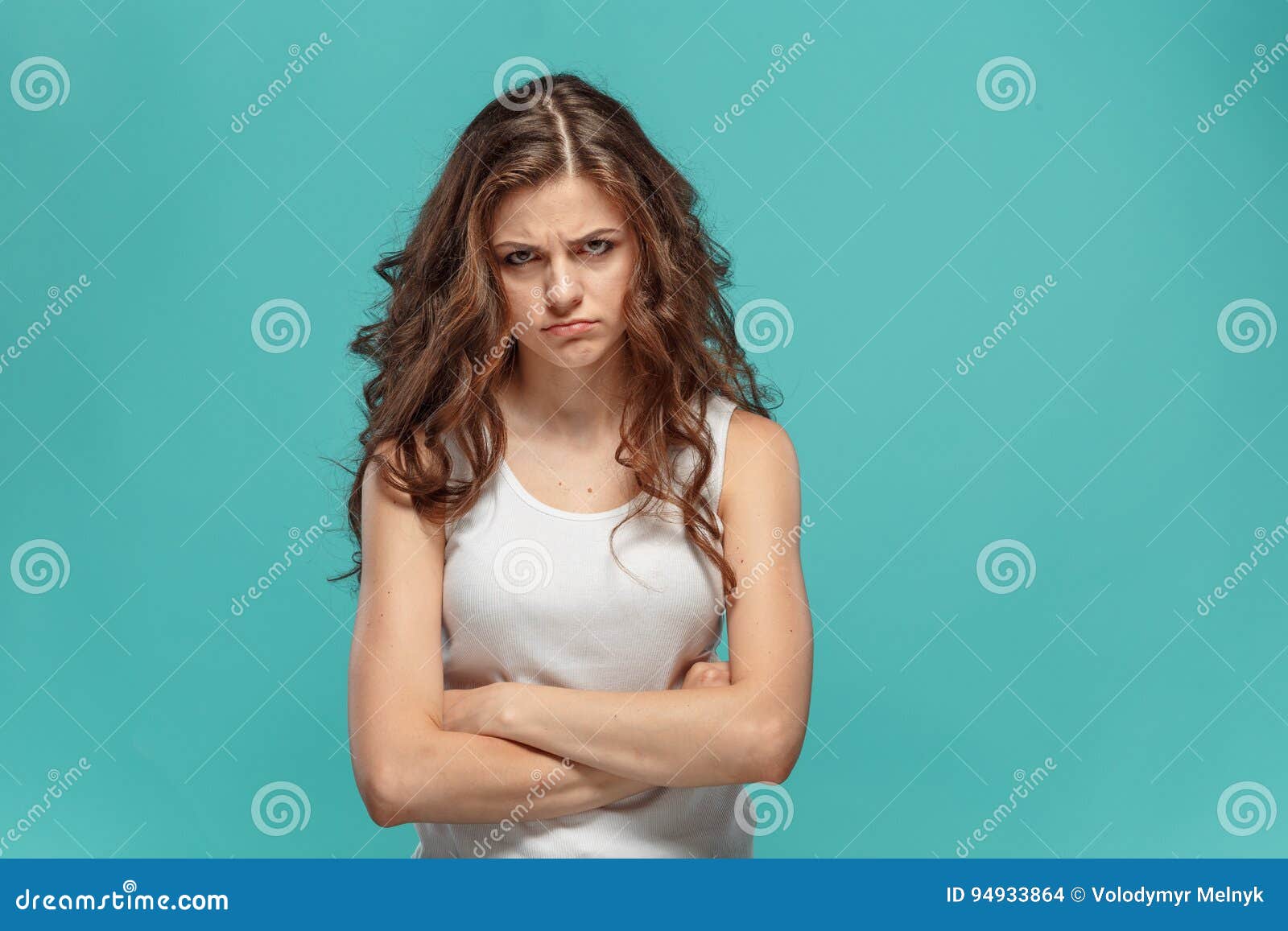 The Portrait of Disaffected Woman Stock Photo - Image of afraid, angry ...