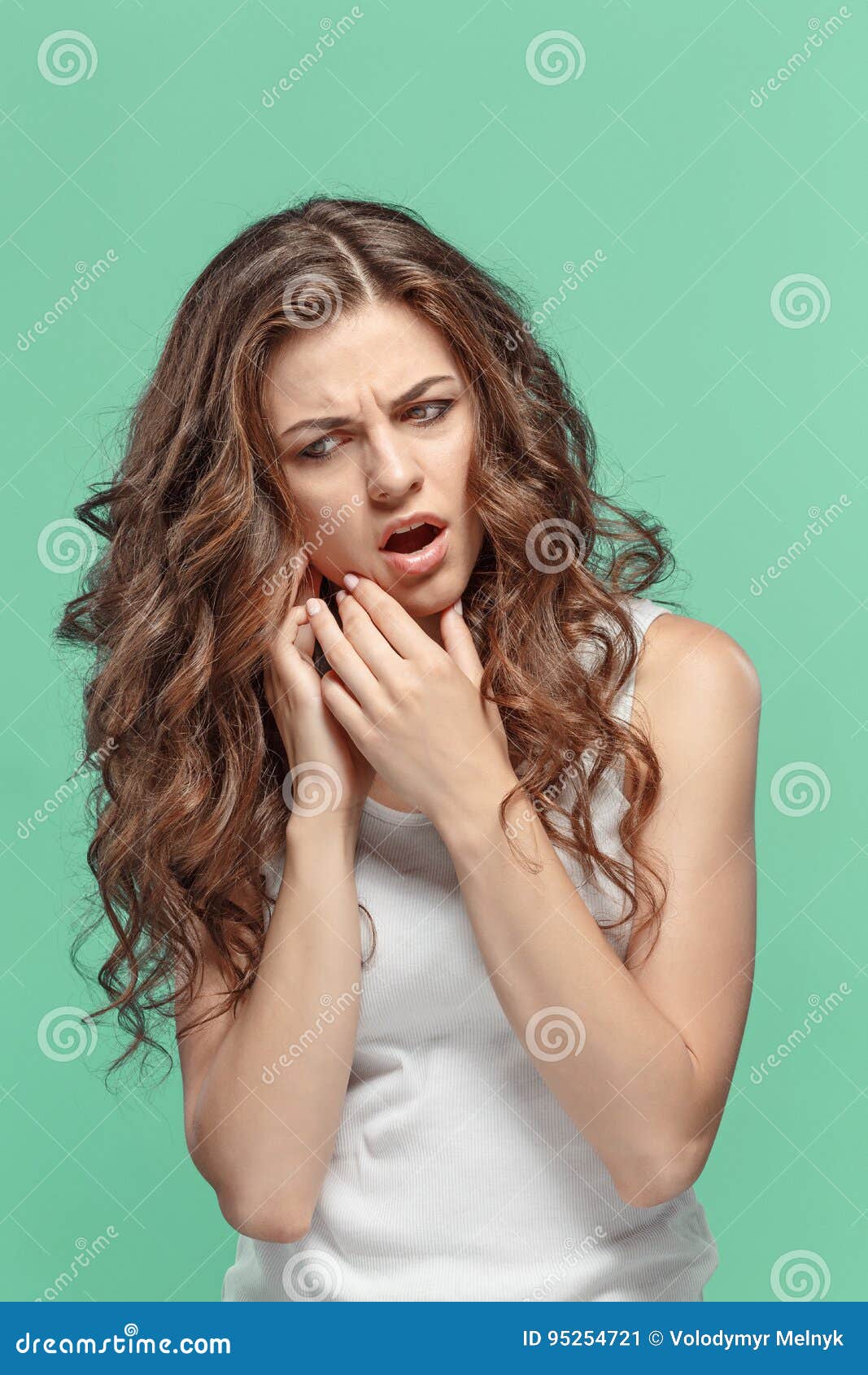 The Portrait of Disaffected Woman Stock Image - Image of closeup ...