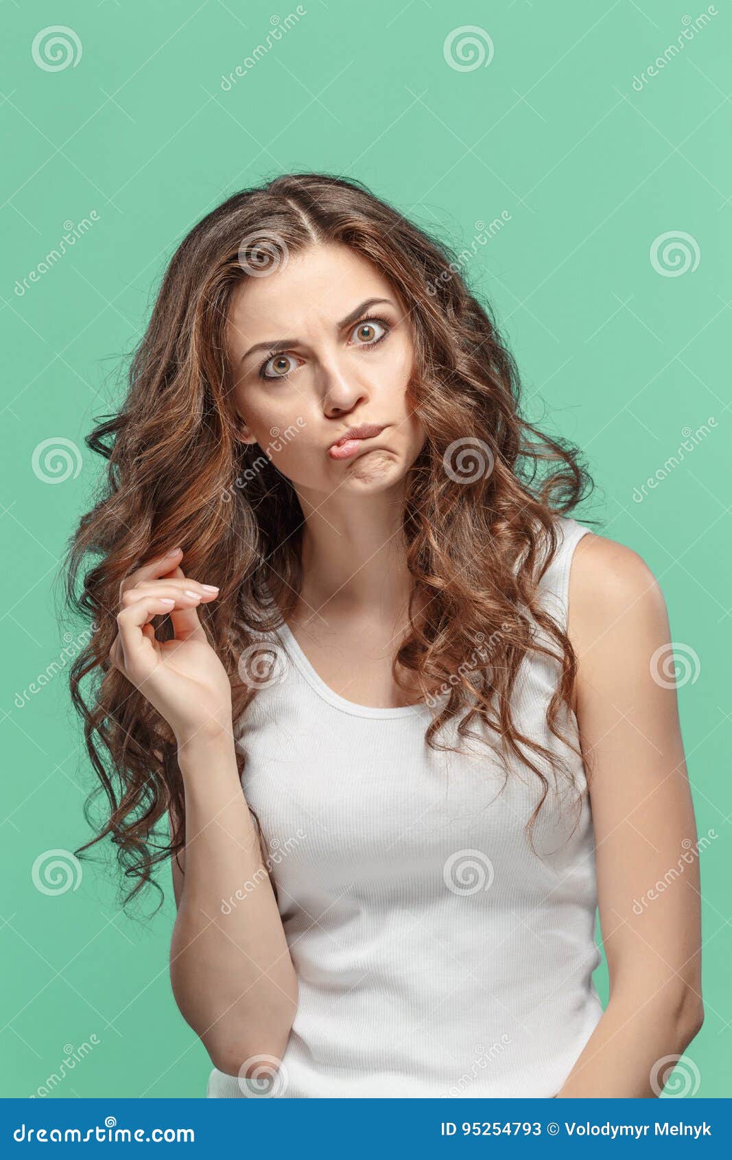 The Portrait of Disaffected Woman Stock Image - Image of closeup ...