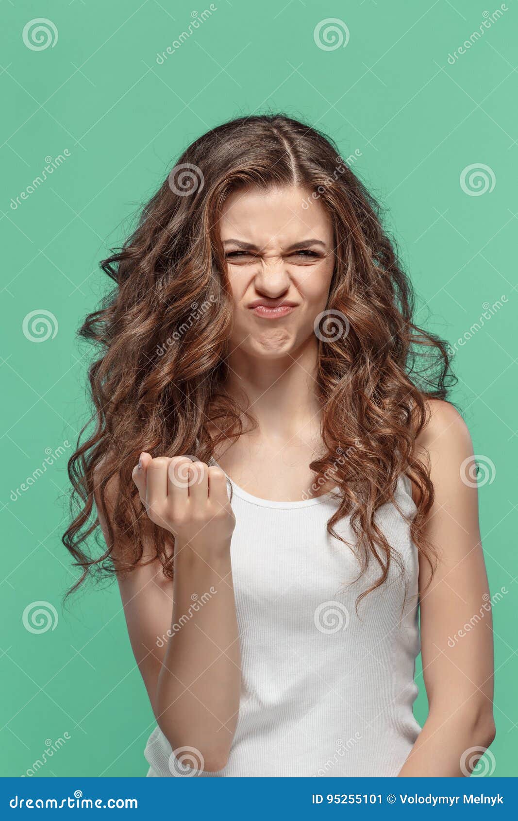 The Portrait of Disaffected Woman Stock Image - Image of fearful ...