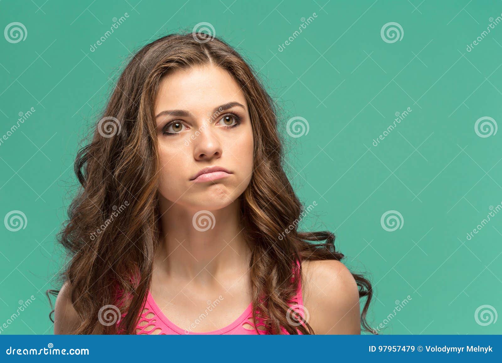 The Portrait of Disaffected Woman Stock Image - Image of facial ...
