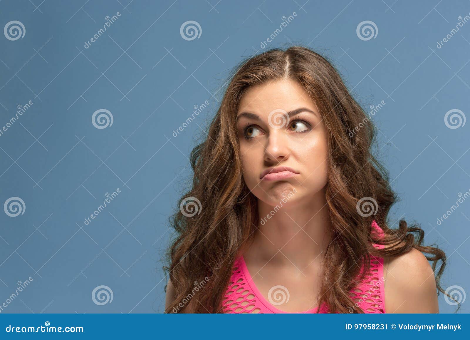 The Portrait of Disaffected Woman Stock Image - Image of business, head ...