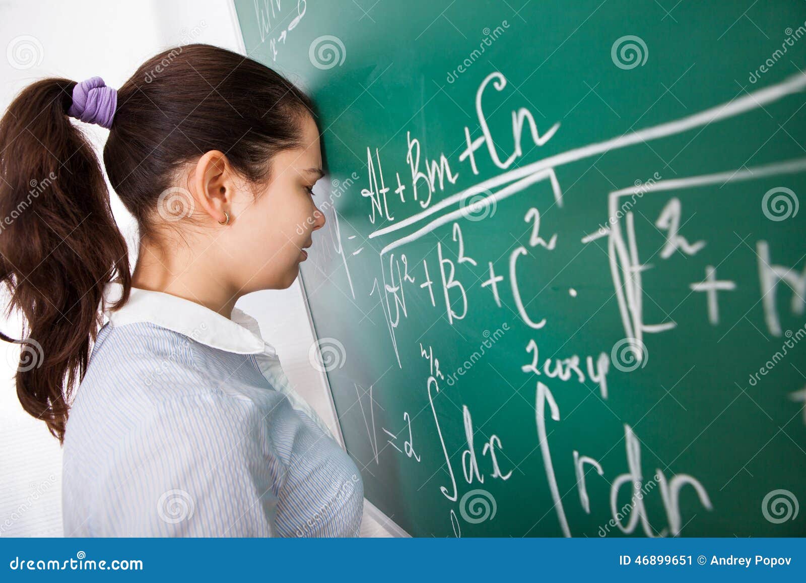 Portrait of Disappointed Student Stock Image - Image of formula, class ...