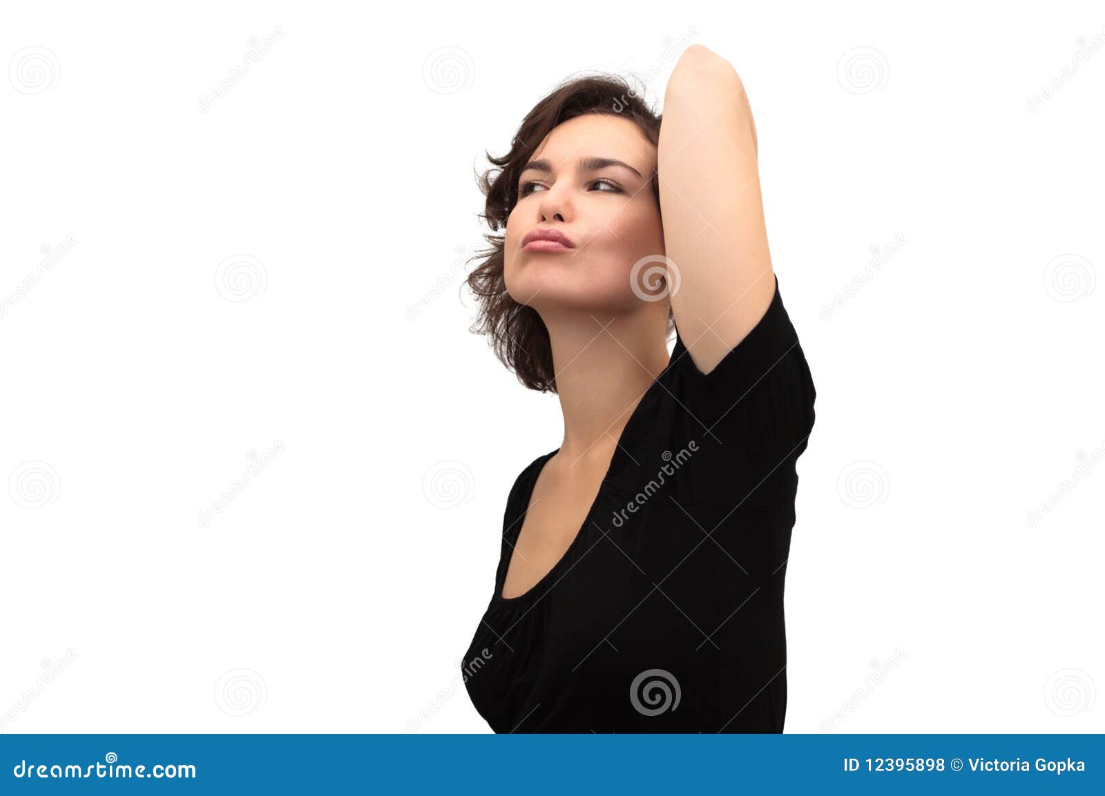 Portrait of Discontented Woman, Isolate Stock Photo - Image of beauty ...