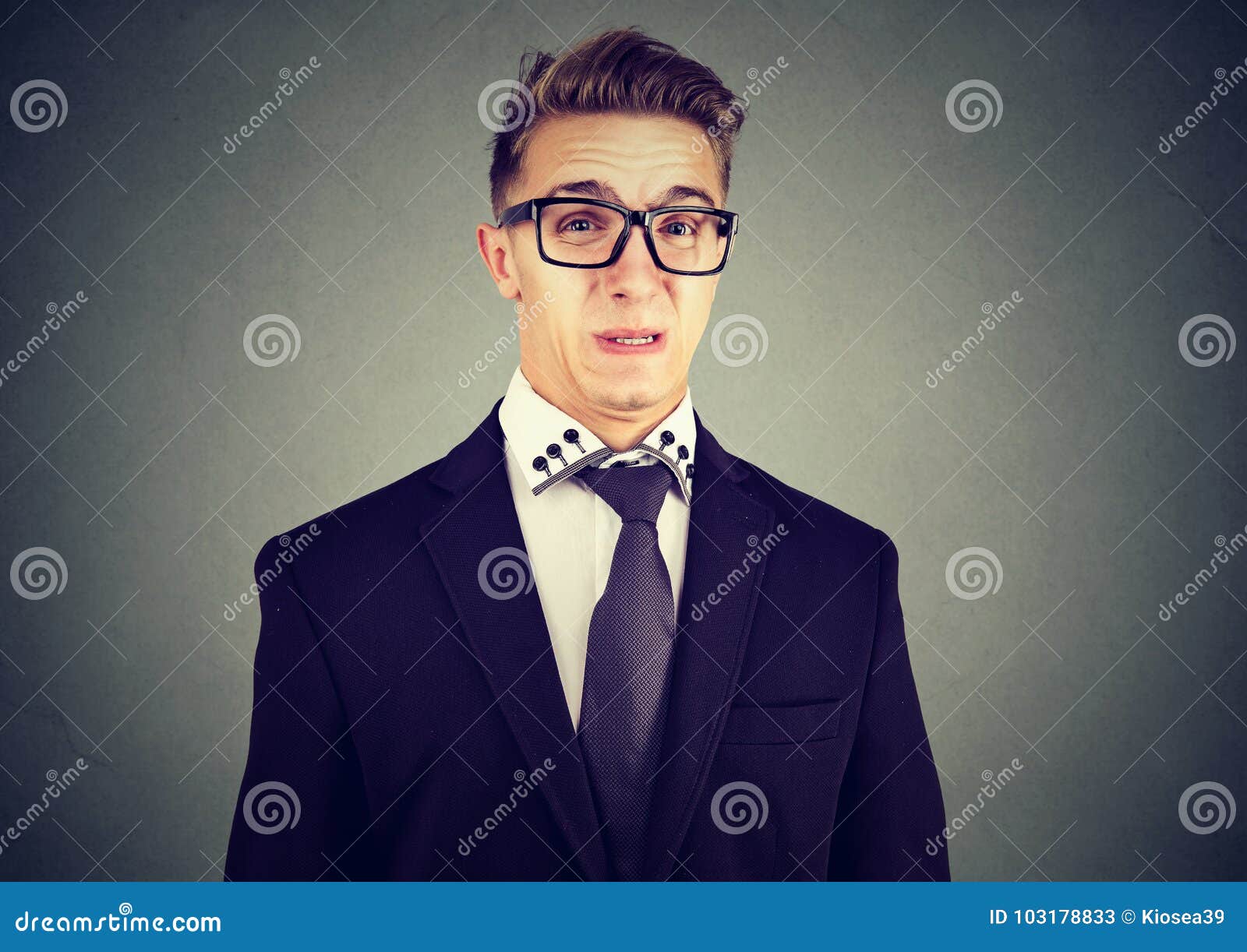 Portrait of a Disgusted Man Stock Image - Image of fright, male: 103178833
