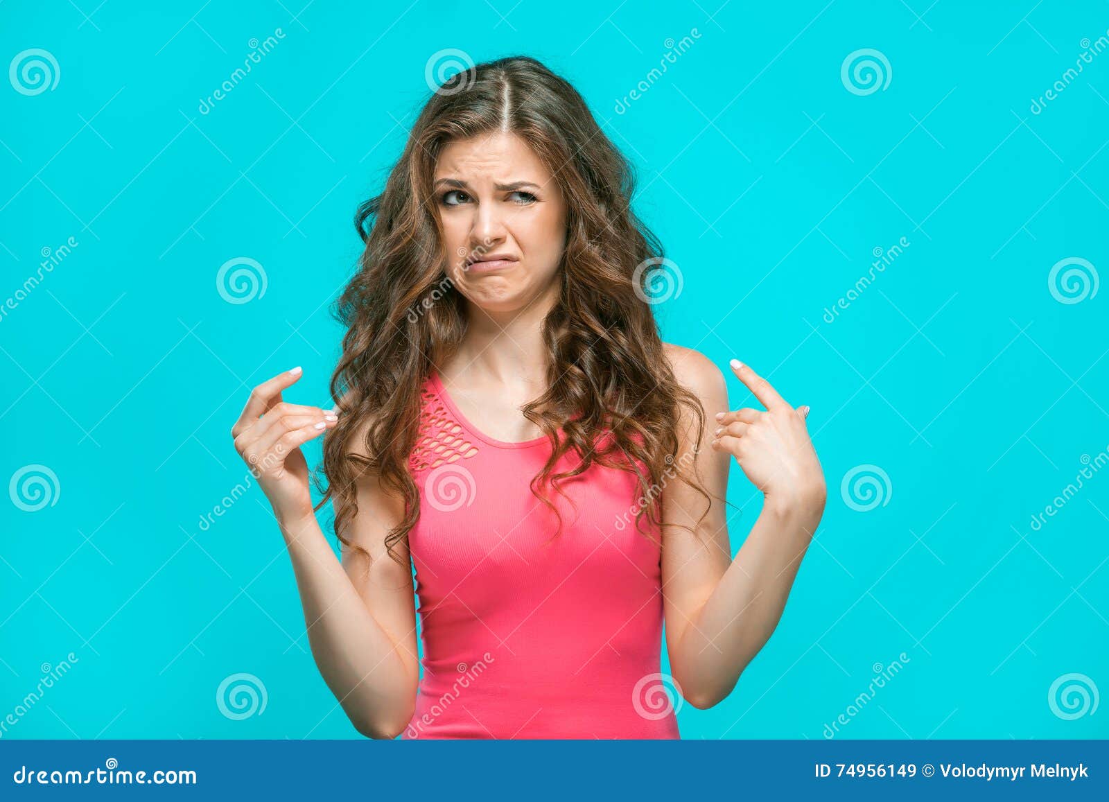 The Portrait of Disgusted Woman Stock Image - Image of attractive ...