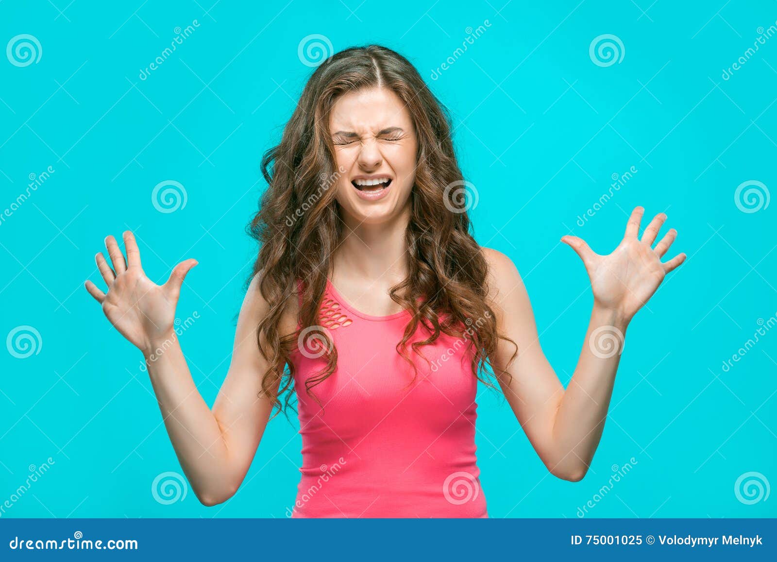 The Portrait of Disgusted Woman Stock Image - Image of eyes, humor ...