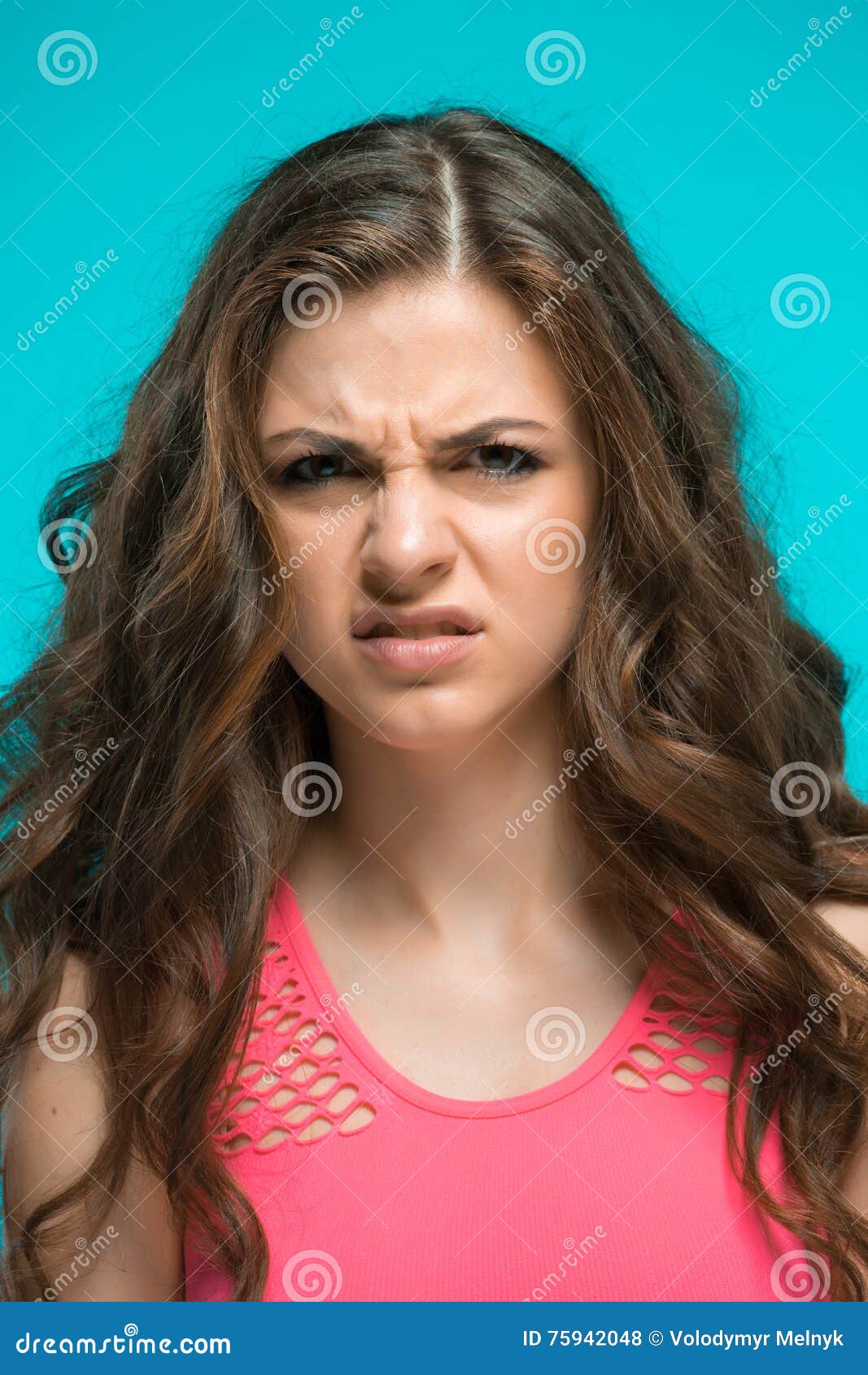 The Portrait of Disgusted Woman Stock Photo - Image of caucasian, angry ...