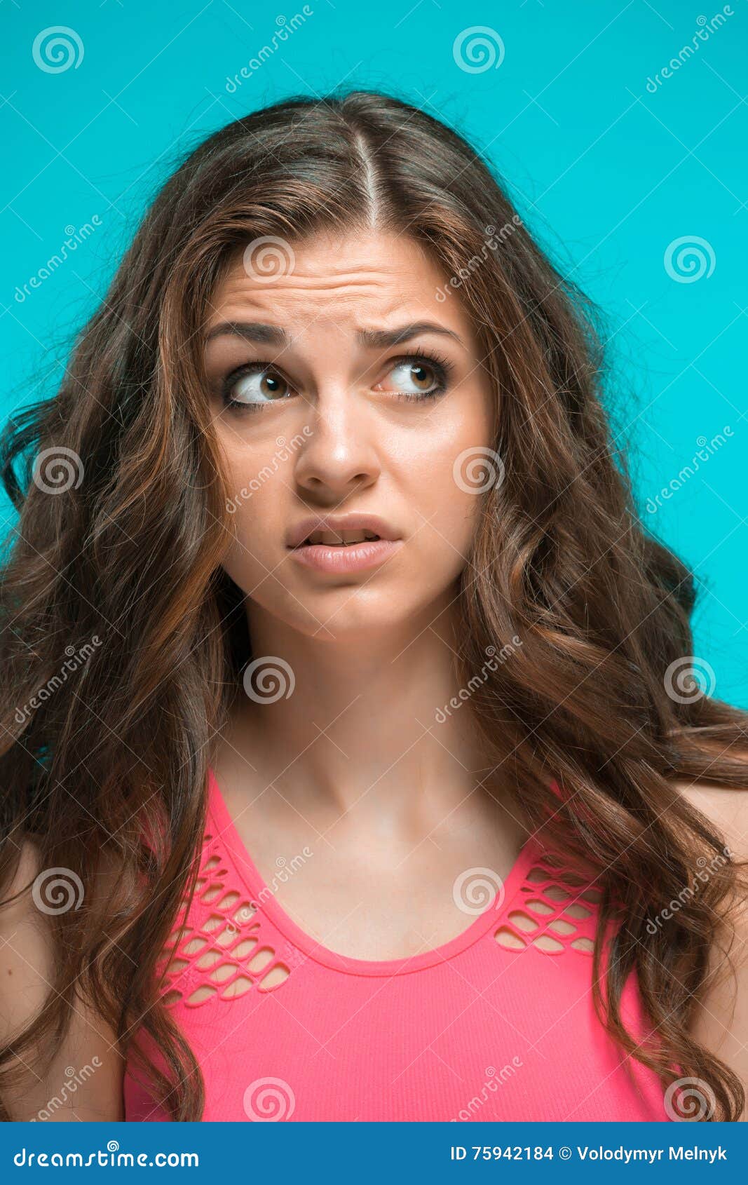 The Portrait of Disgusted Woman Stock Photo - Image of emotion, girl ...