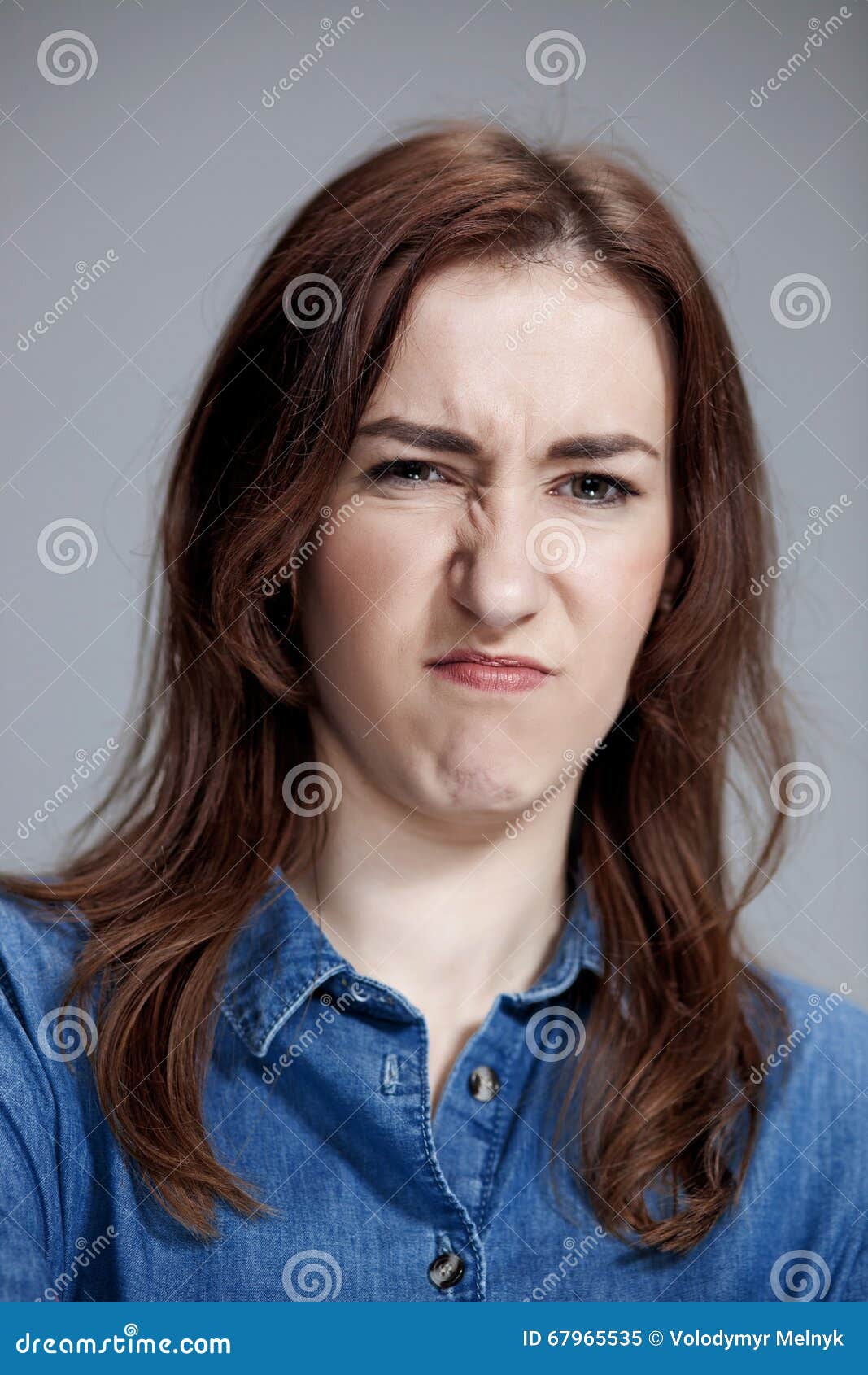 Portrait of Disgusted Woman Stock Image - Image of aversion, emotion ...