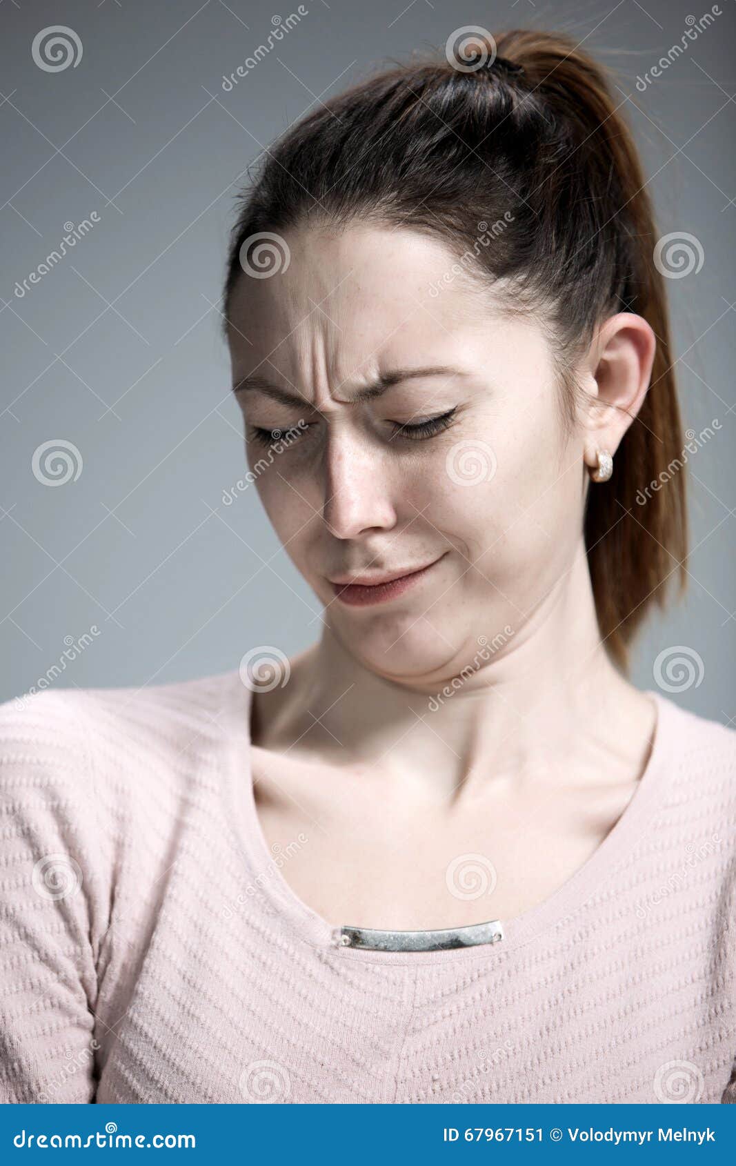 Portrait of Disgusted Woman Stock Image - Image of negative, emotion ...