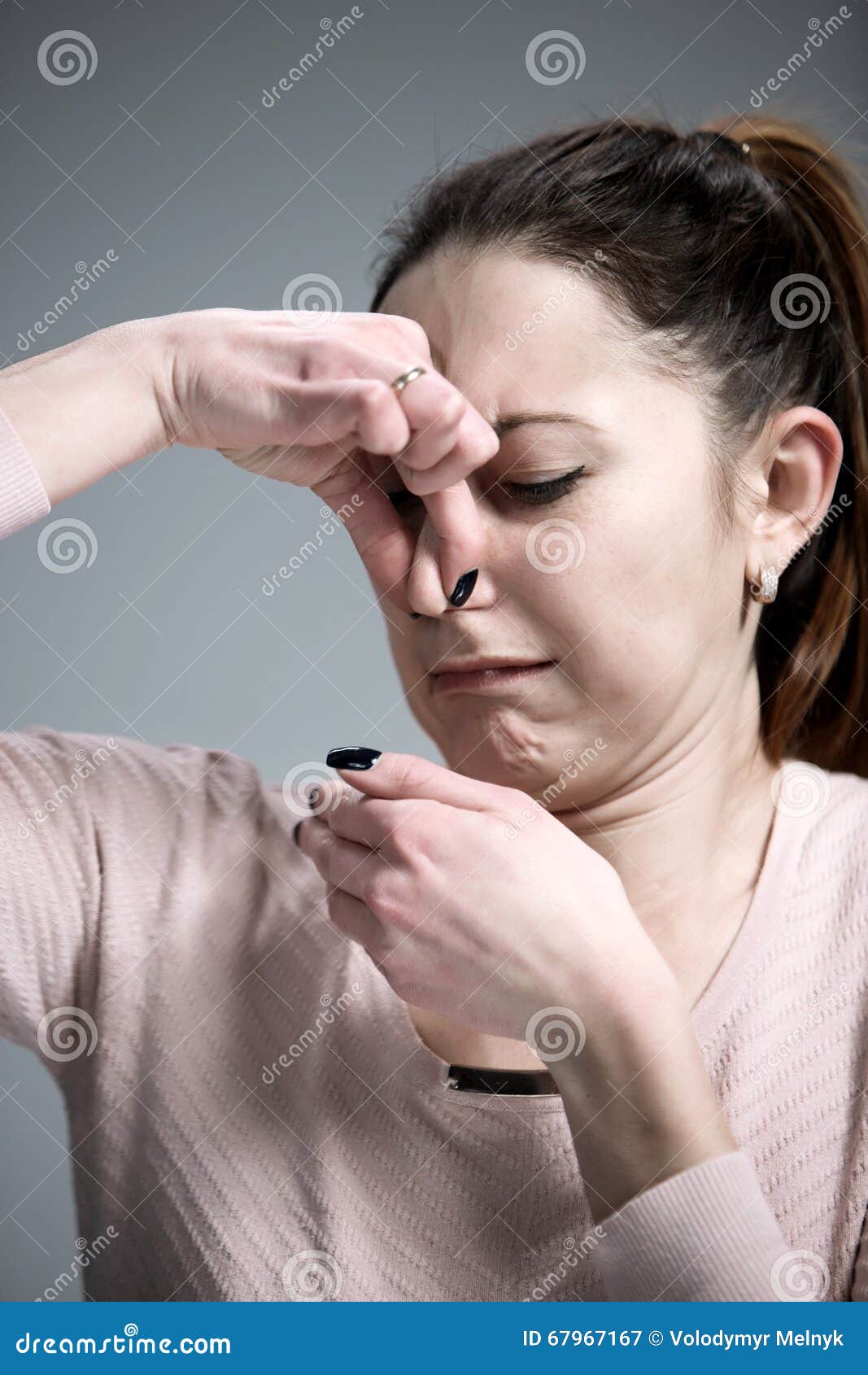 Portrait of Disgusted Woman Stock Image - Image of humor, negation ...