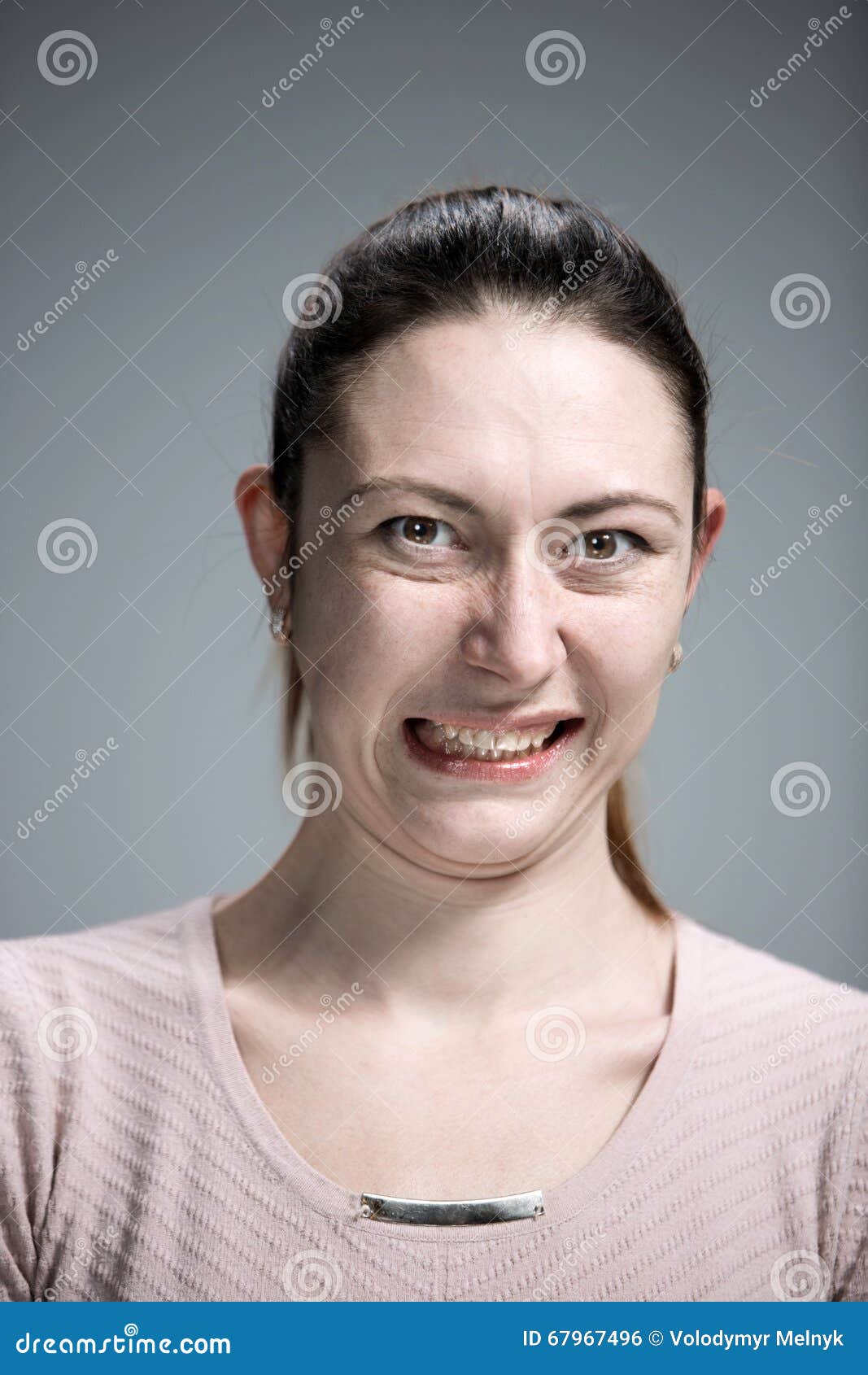 Portrait of Disgusted Woman Stock Photo - Image of afraid, aversion ...