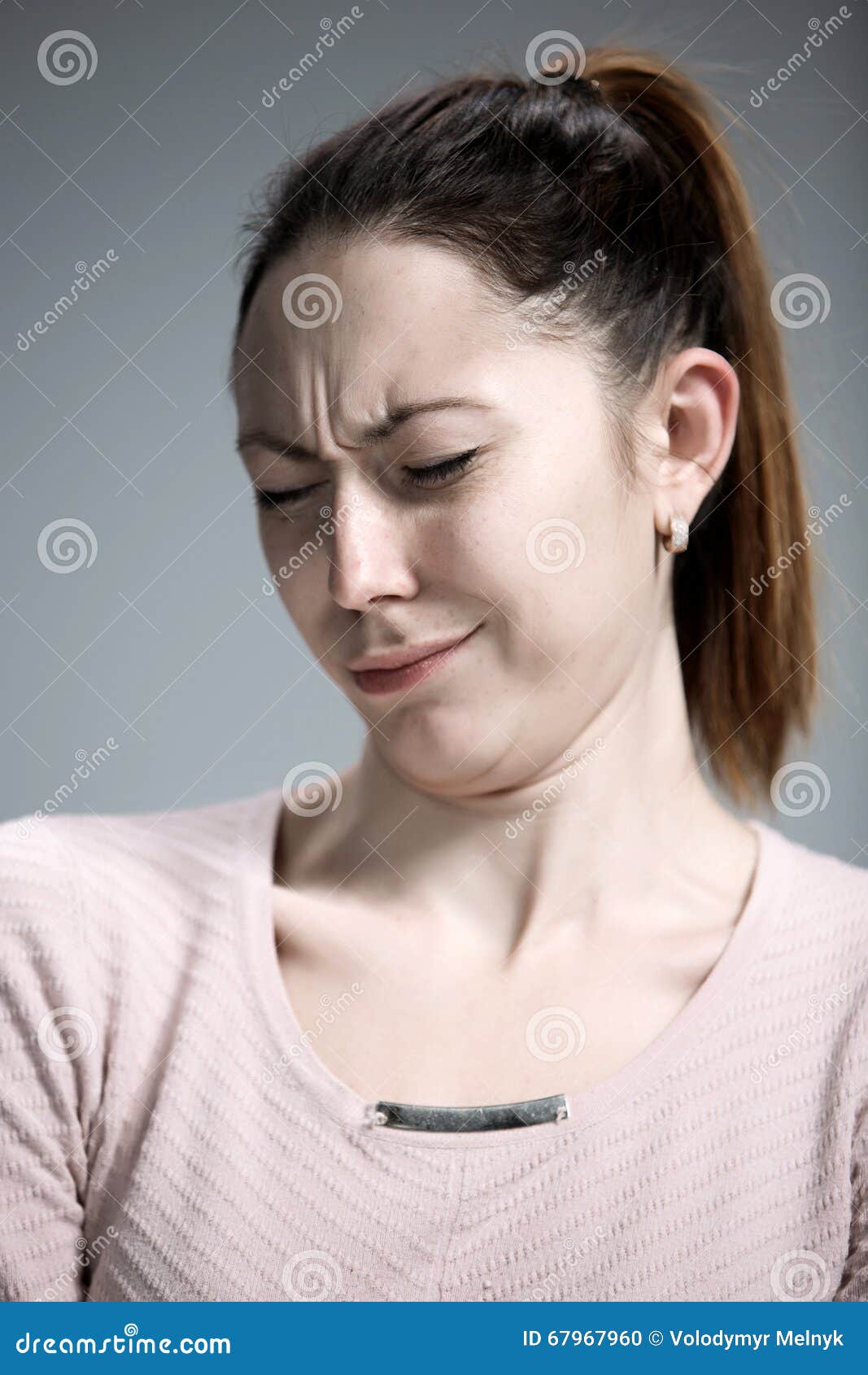 Portrait of Disgusted Woman Stock Photo - Image of human, negation ...
