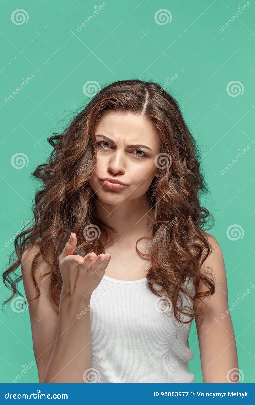 The Portrait of Disgusted Woman Stock Image - Image of angry, closeup ...
