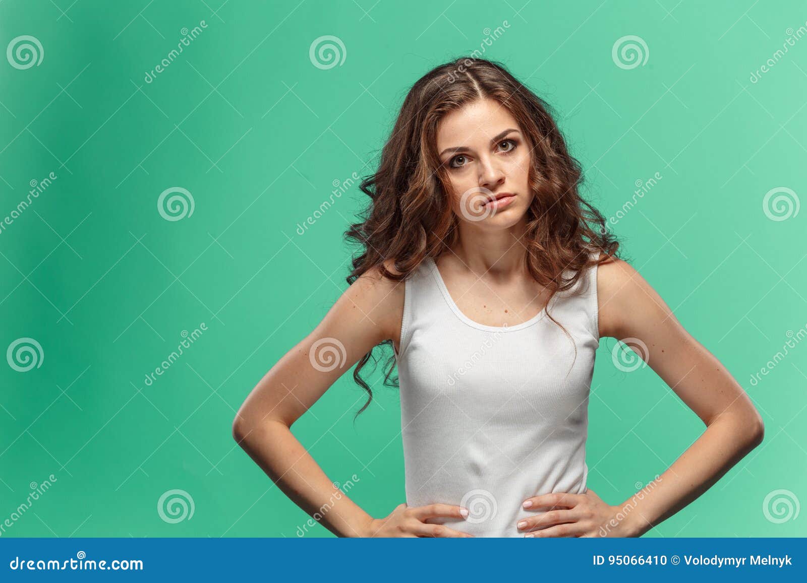 The Portrait of Disgusted Woman Stock Photo - Image of afraid, doubt ...