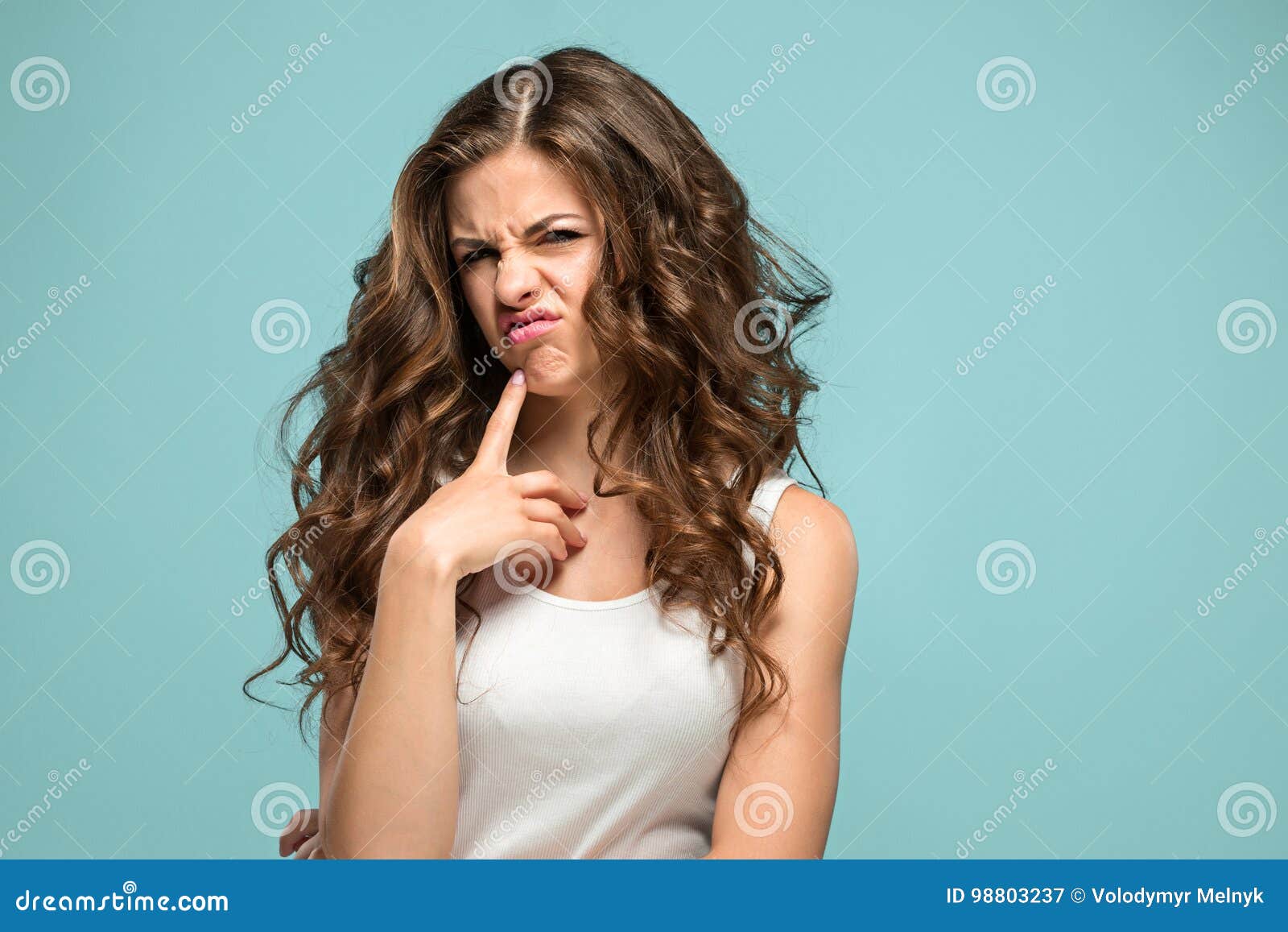 The Portrait of Disgusted Woman Stock Image - Image of eyes, caucasian ...