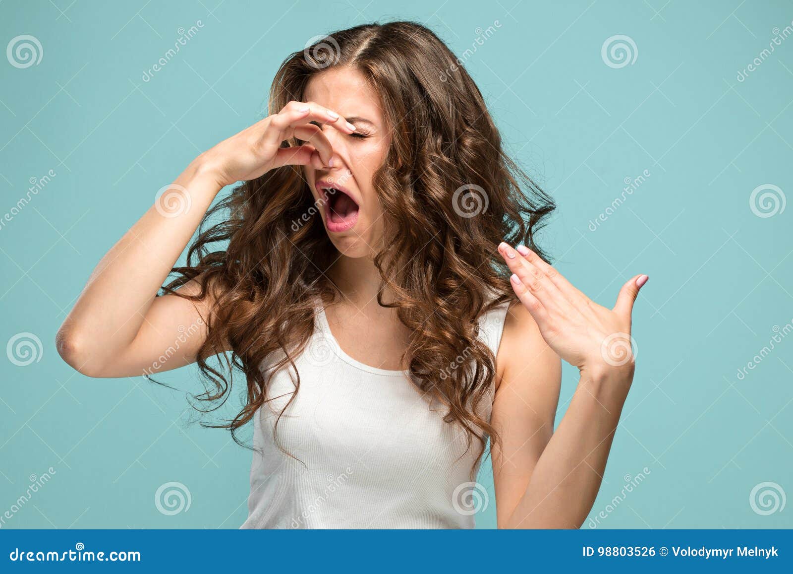 The Portrait of Disgusted Woman Stock Photo - Image of emotion ...