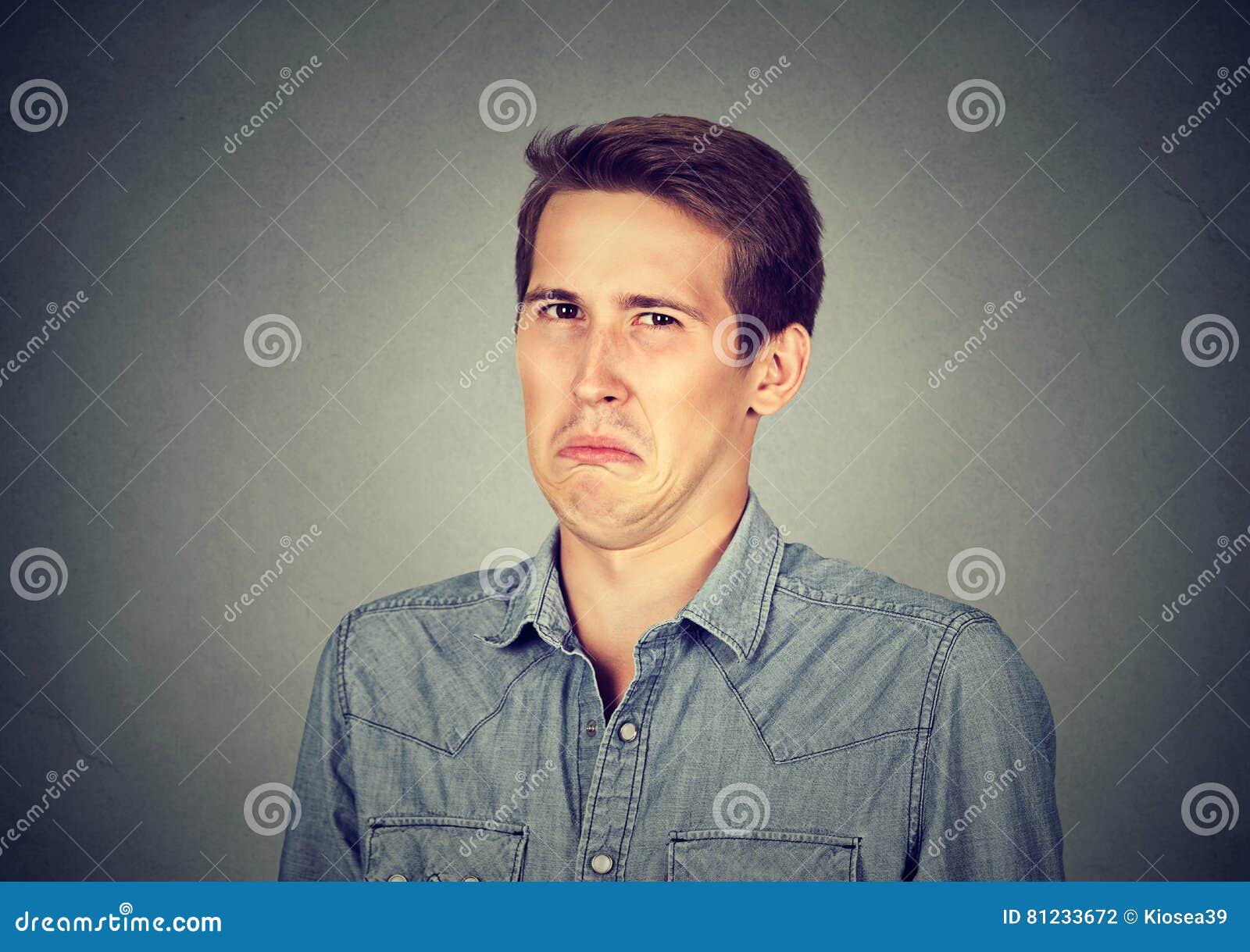 Portrait Disgusted Angry Man With Stop Hand Gesture Stock Photo ...
