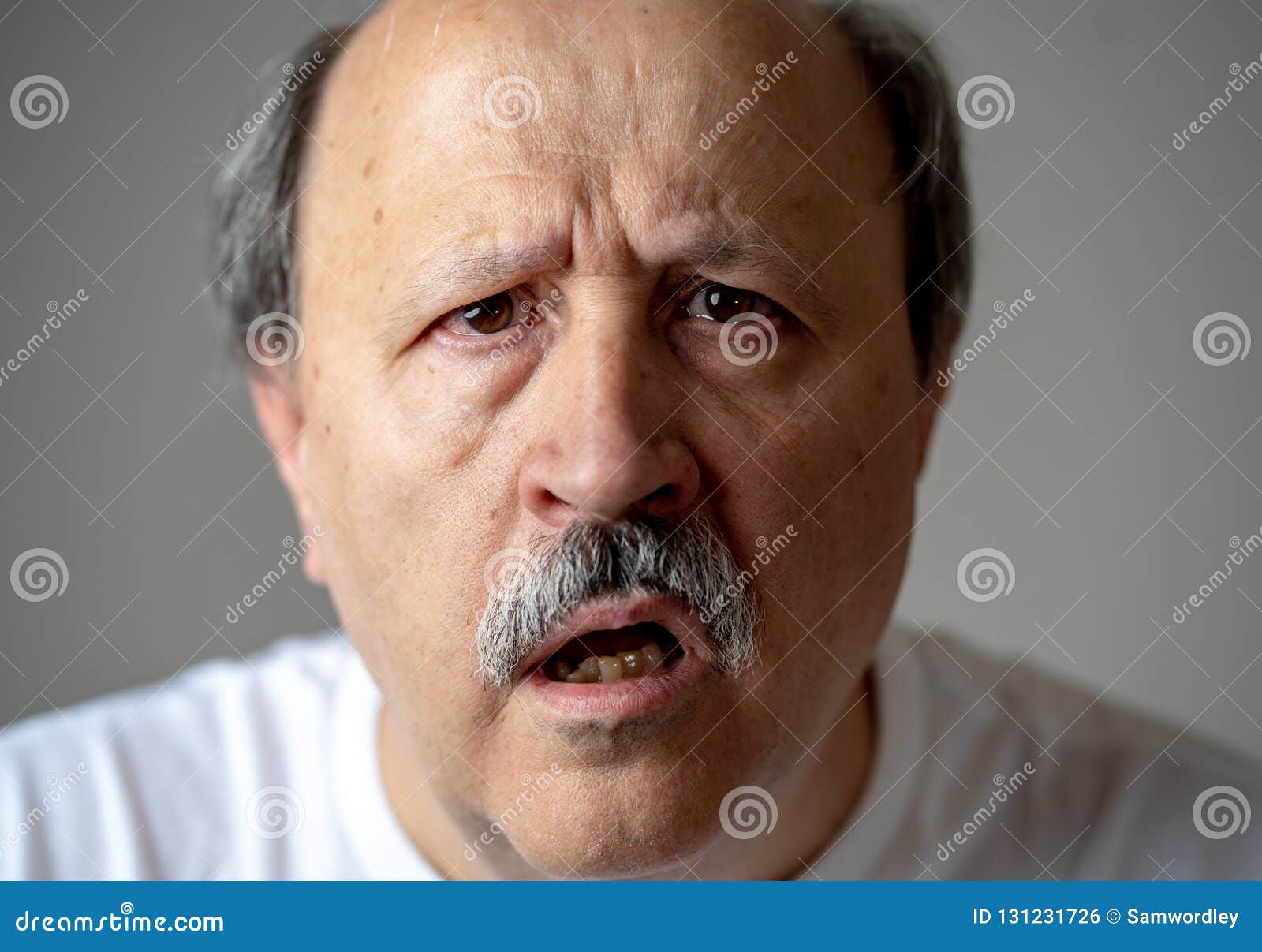 Portrait of Disorientated and Confused Old Man Suffering from Alzheimer ... Portrait of Disorientated and Confused Old Man Suffering from Alzheimer ...