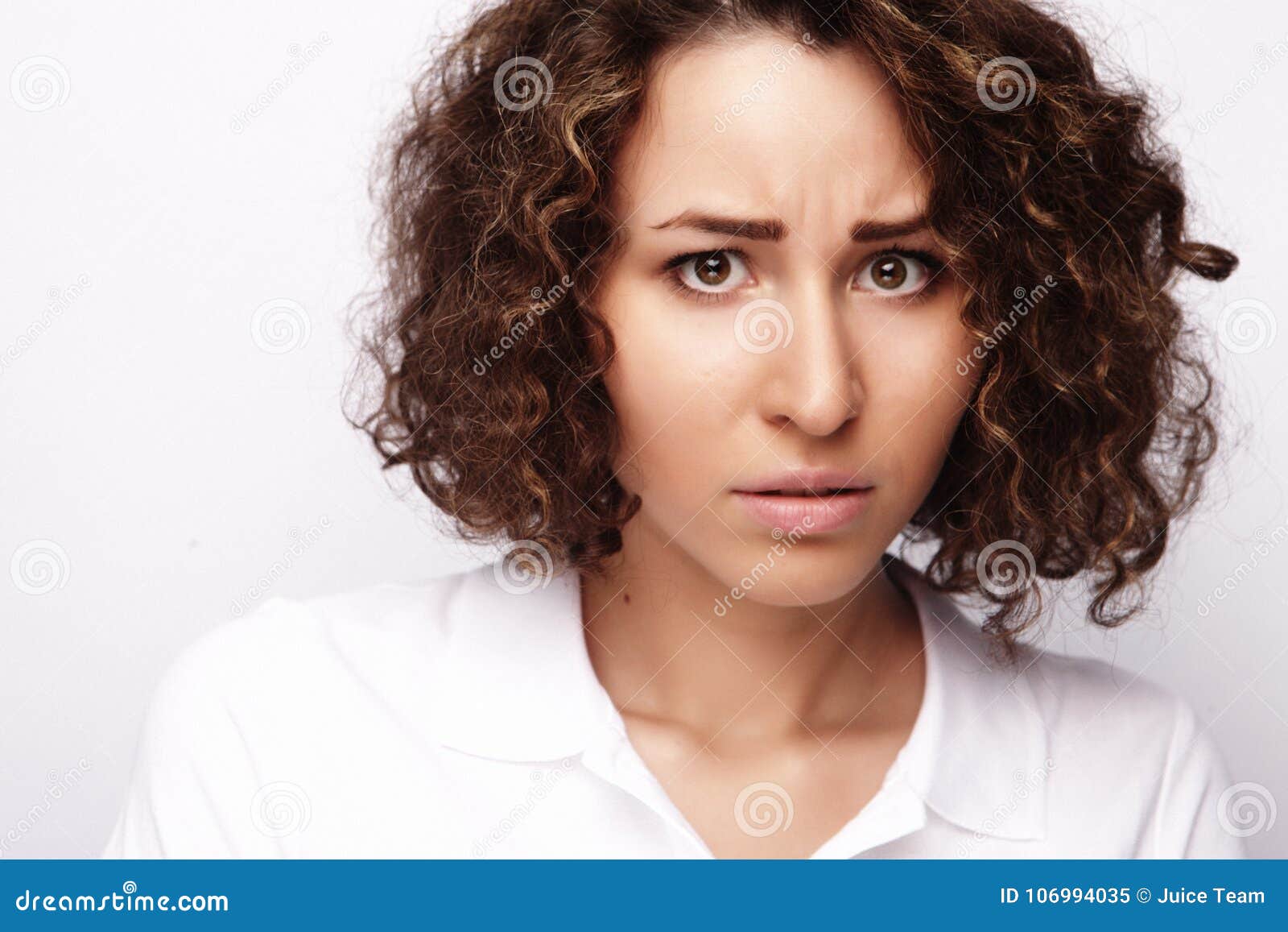 Portrait of Dissatisfied Young Woman Stock Image - Image of vertical ...