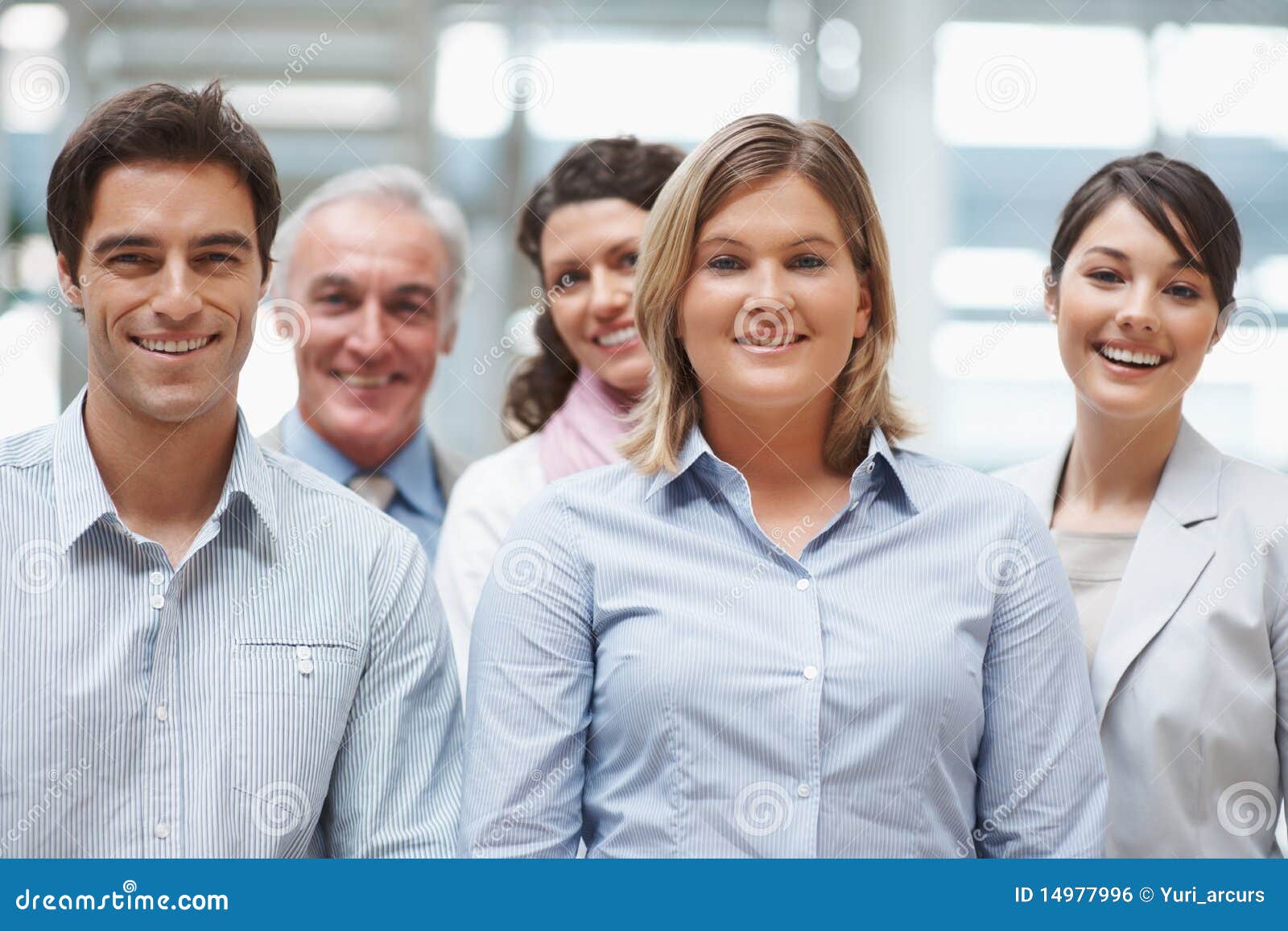Portrait of a Diverse Business Group Stock Photo - Image of bright ...