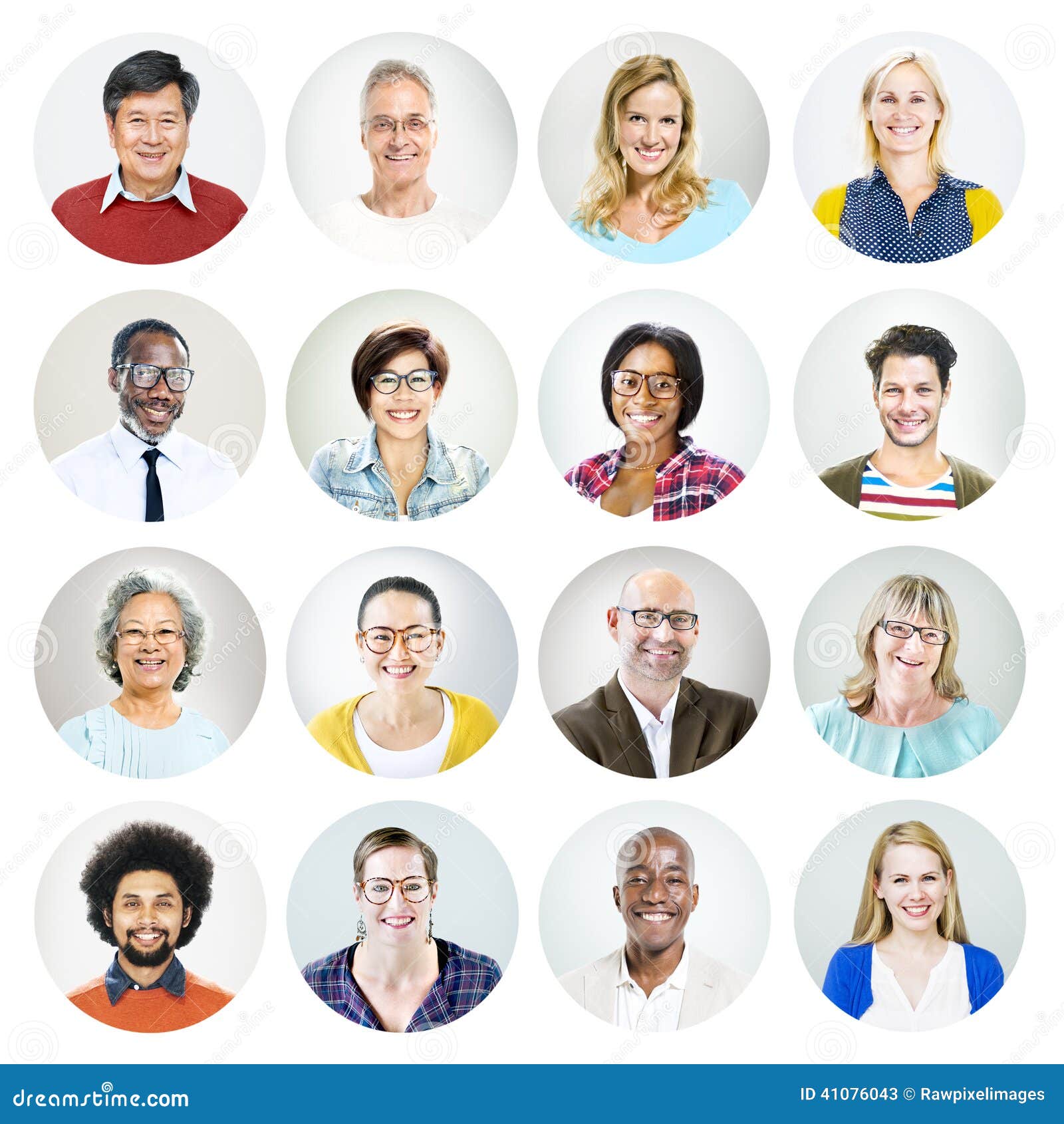 Portrait of Diverse Multiethnic Cheerful People Stock Image - Image of ...