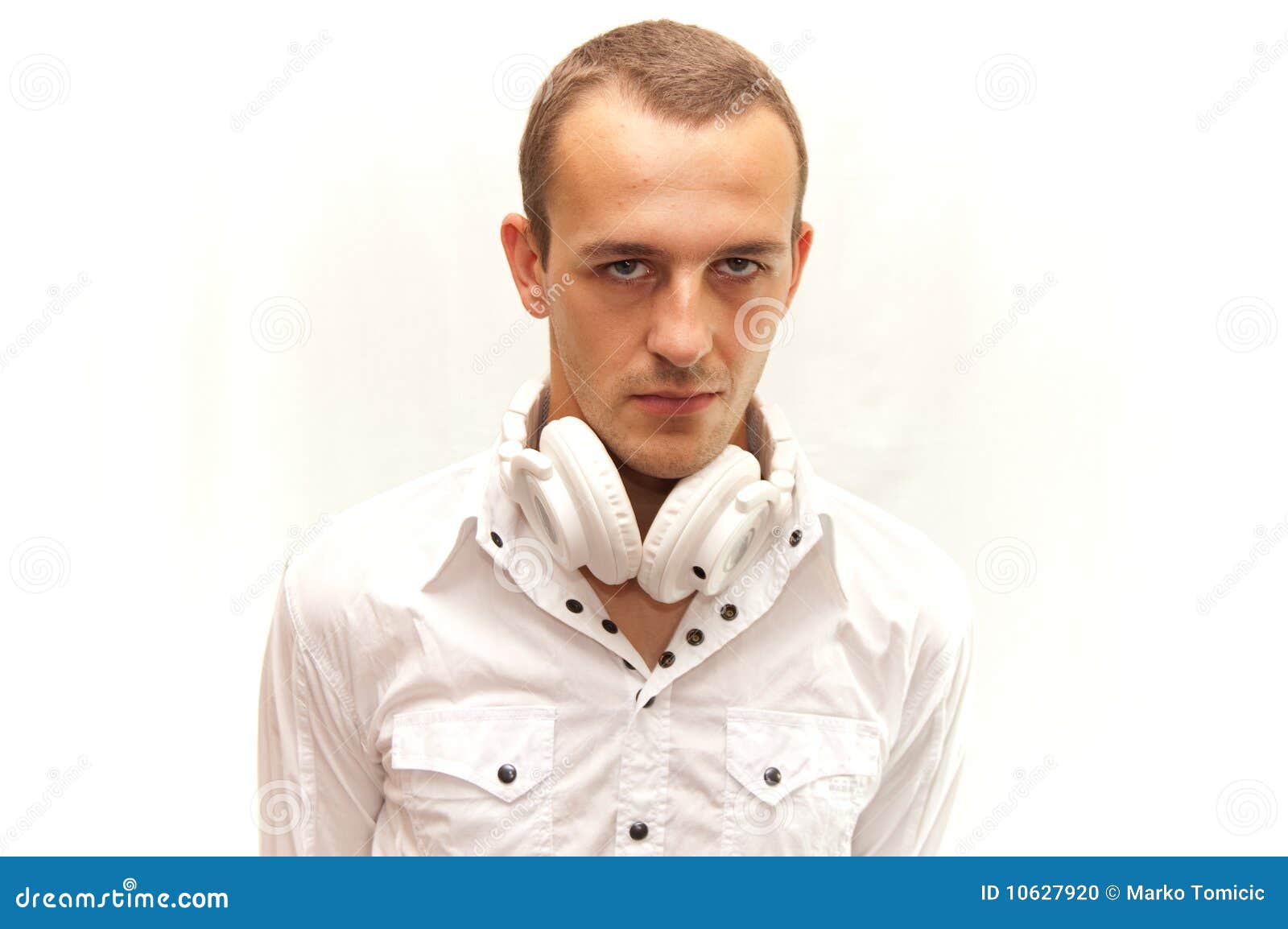 Portrait of dj stock photo. Image of entertainment, cheerful - 10627920
