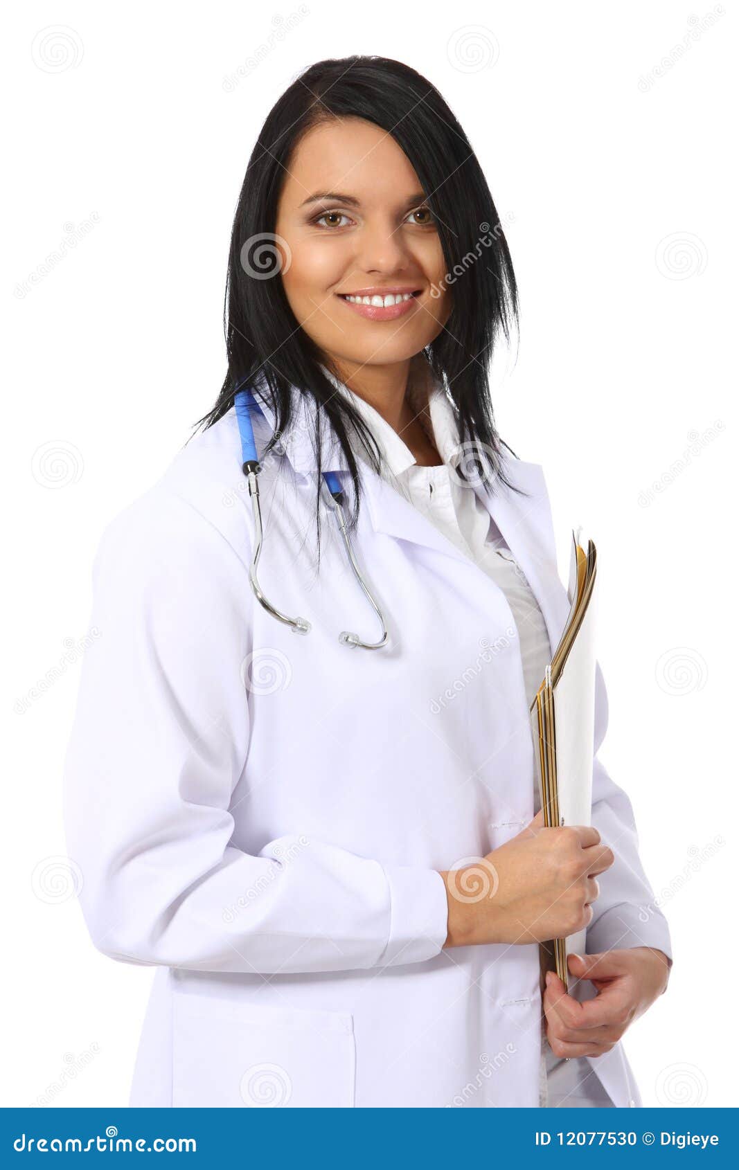 Portrait of a doctor stock photo. Image of clinical, female - 12077530
