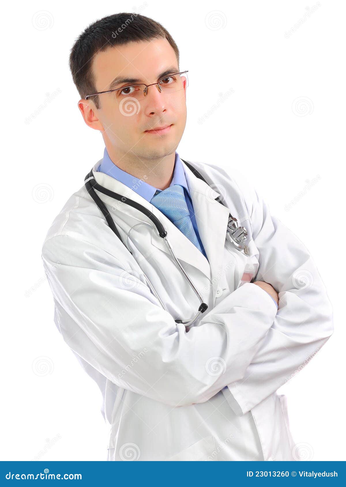 Portrait of doctor stock photo. Image of glasses, friendly - 23013260