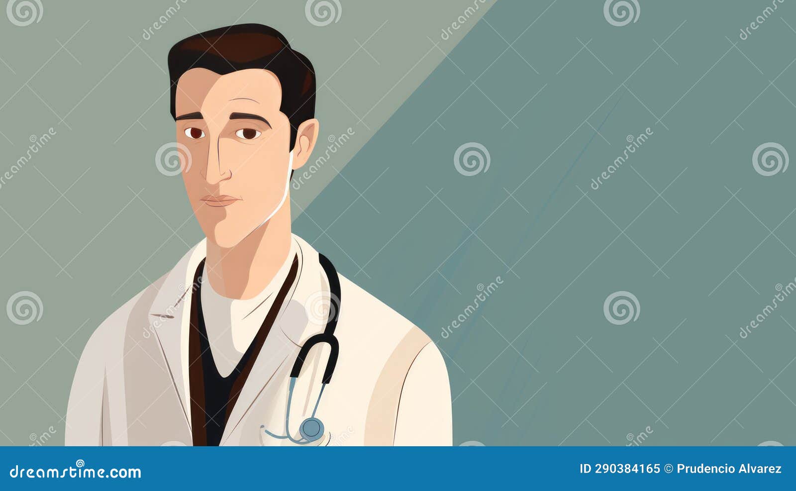 Portrait of a doctor stock illustration. Illustration of cartoon ...