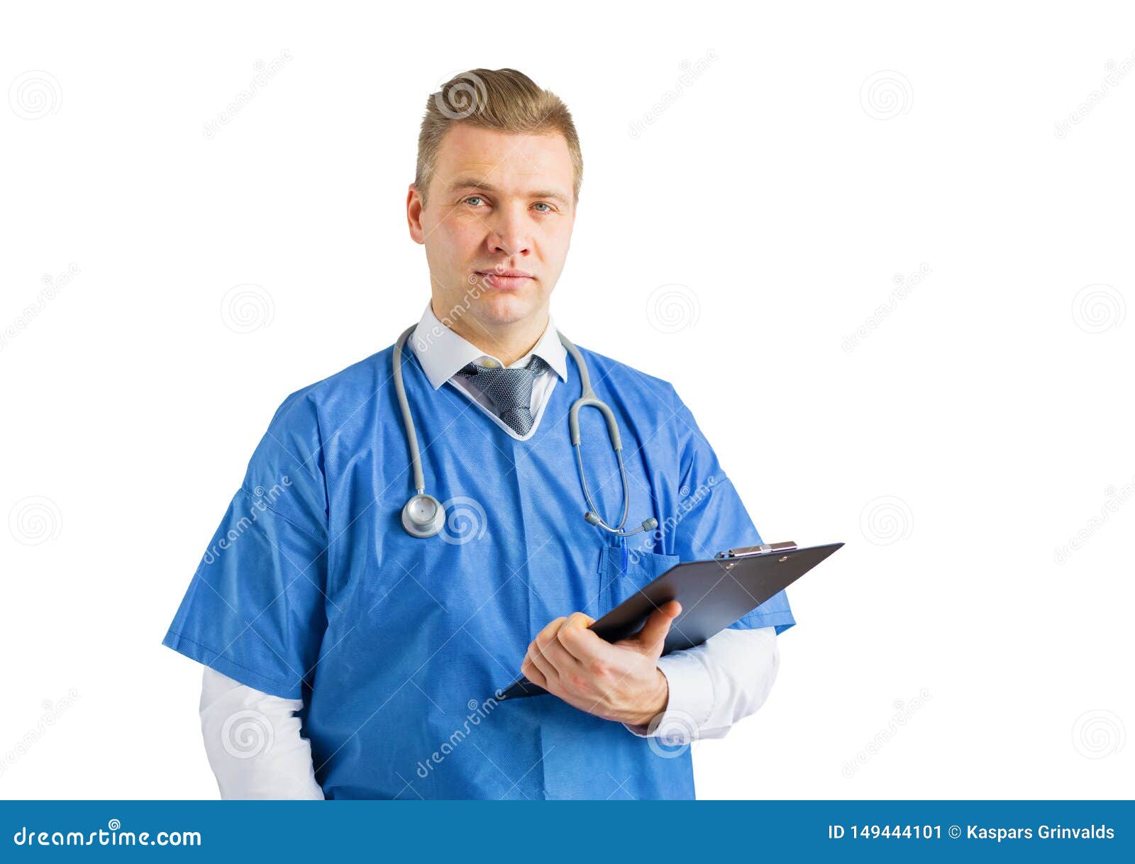 Portrait of Doctor, Isolated on White Stock Image - Image of occupation ...