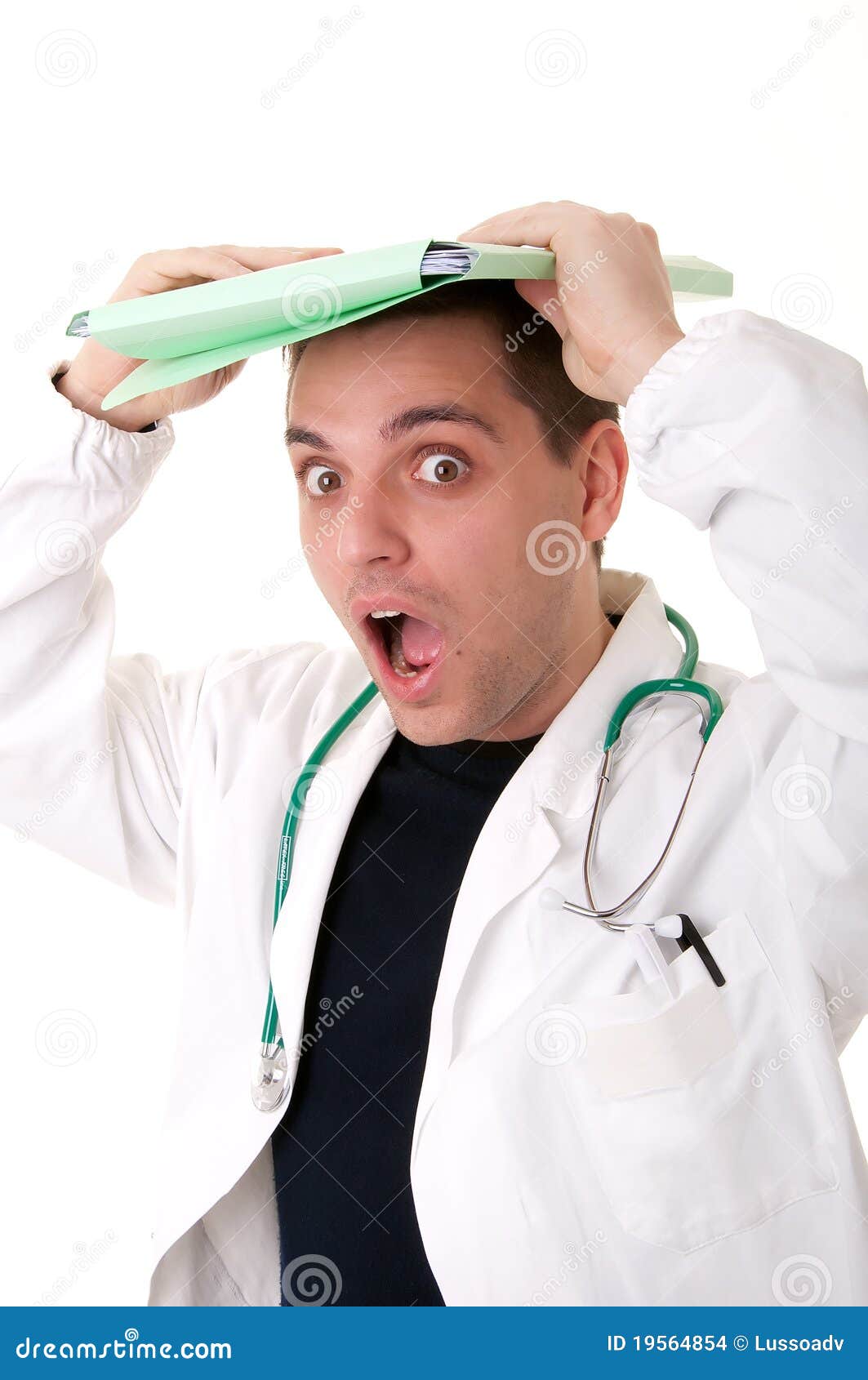 Portrait of Doctor with Pen Stock Photo - Image of hand, positive: 19564854
