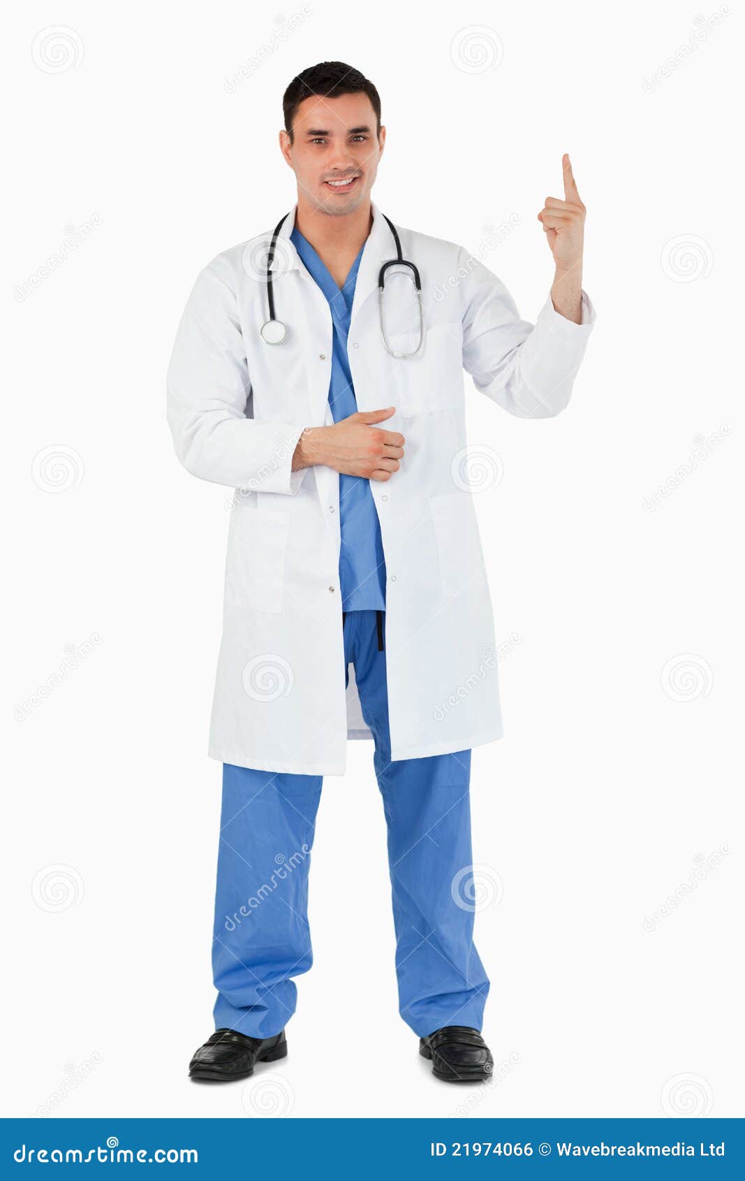 Portrait of a Doctor Pointing at a Copy Space Stock Photo - Image of ...