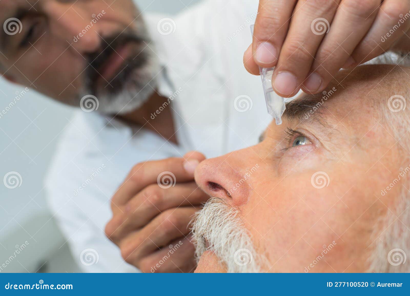 Portrait Doctor Putting Eye Drops Stock Photo - Image of anatomy ...
