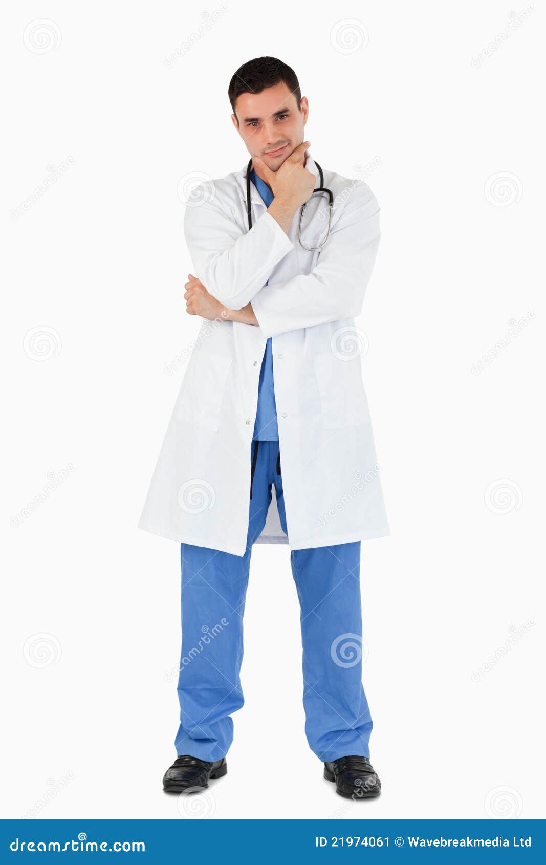 Portrait of a Doctor Standing Up Stock Image - Image of handsome ...