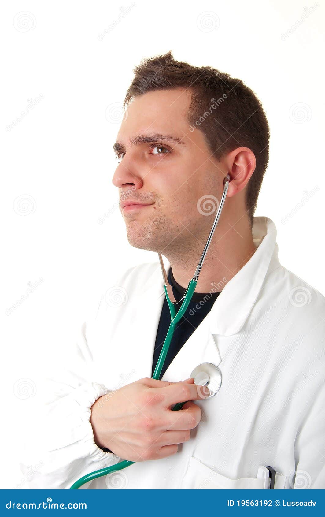 Portrait of Doctor with Stethoscope Stock Photo - Image of male, smile ...