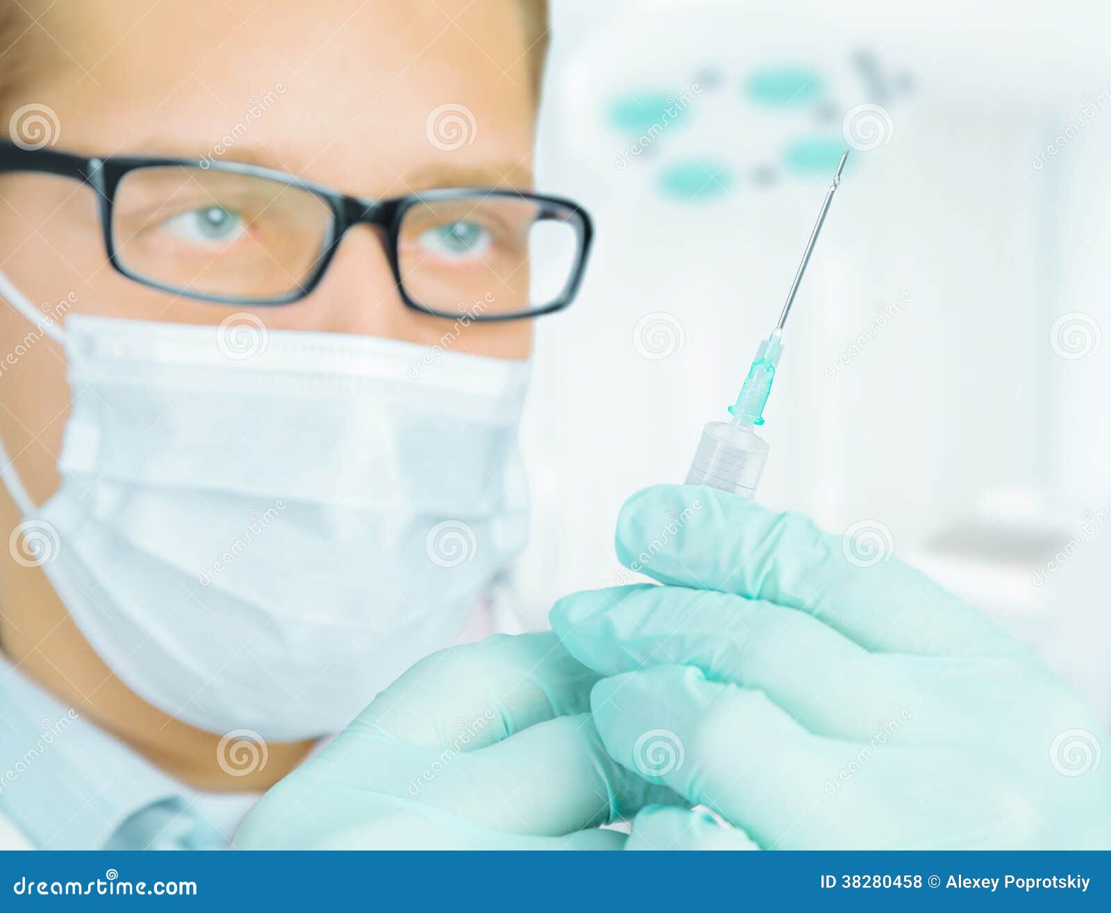Portrait of a Doctor with a Syringe Stock Photo - Image of personnel ...